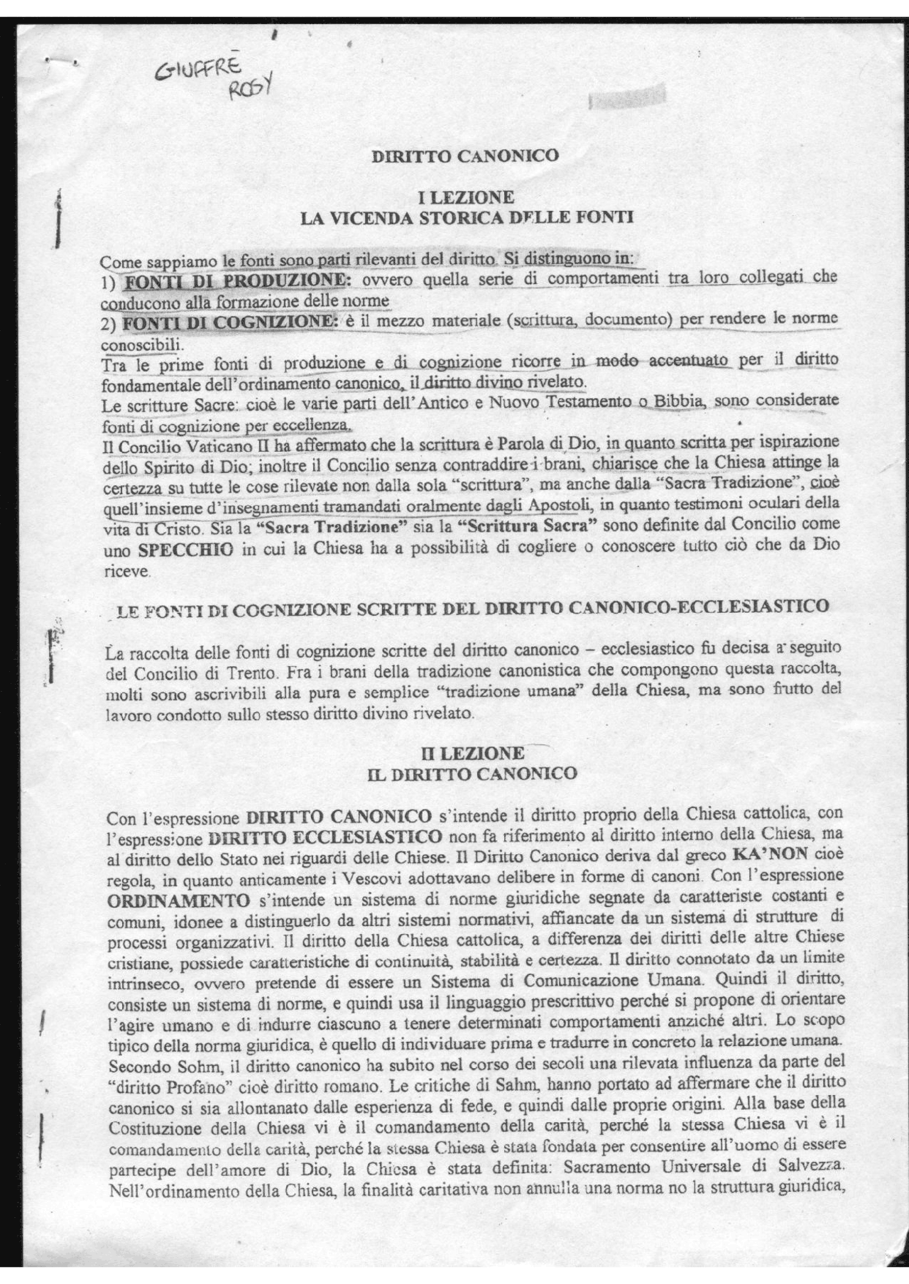 Manuale Diritto Canonico Docsity