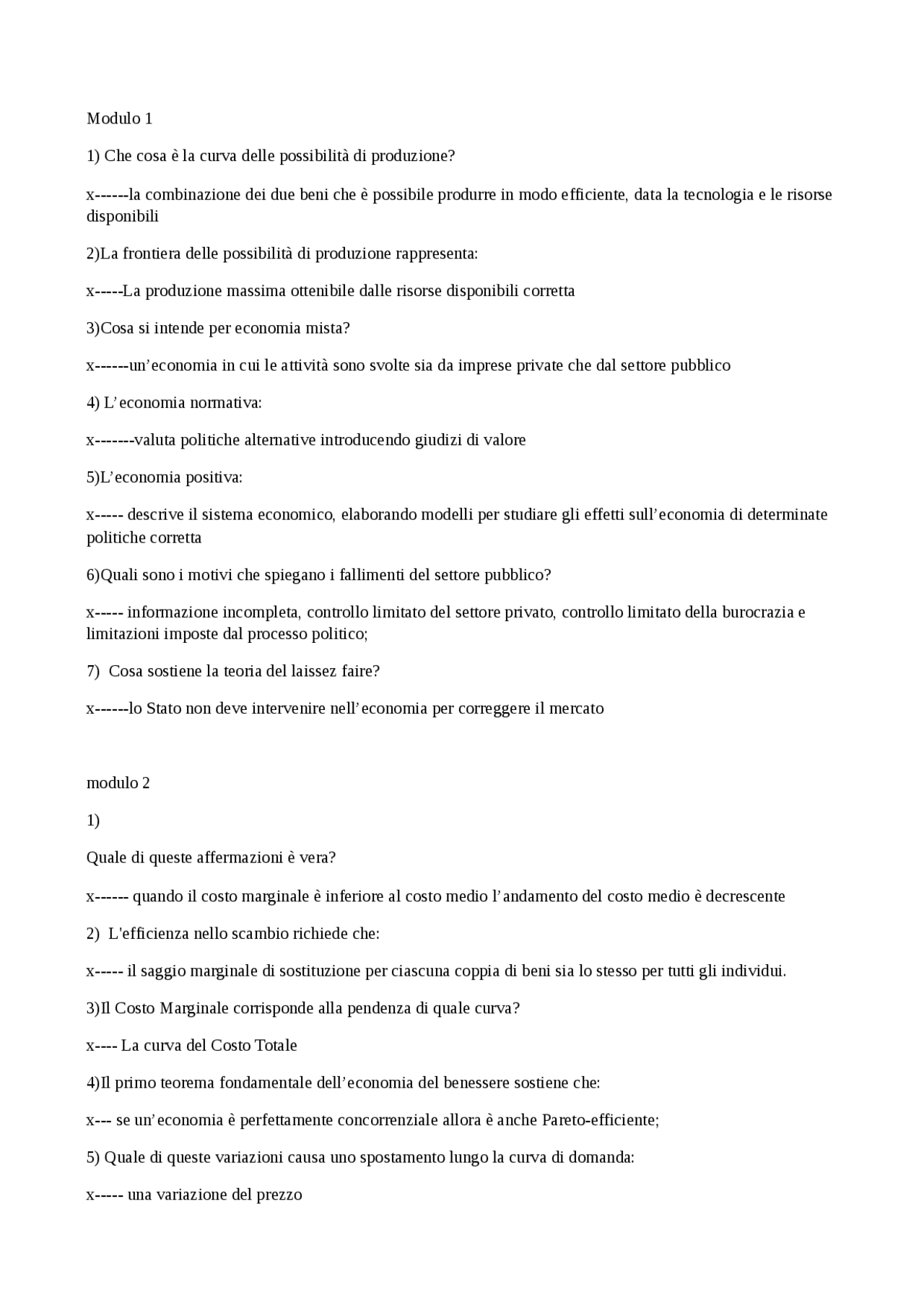 Scienze Delle Finanze Multiple Docsity