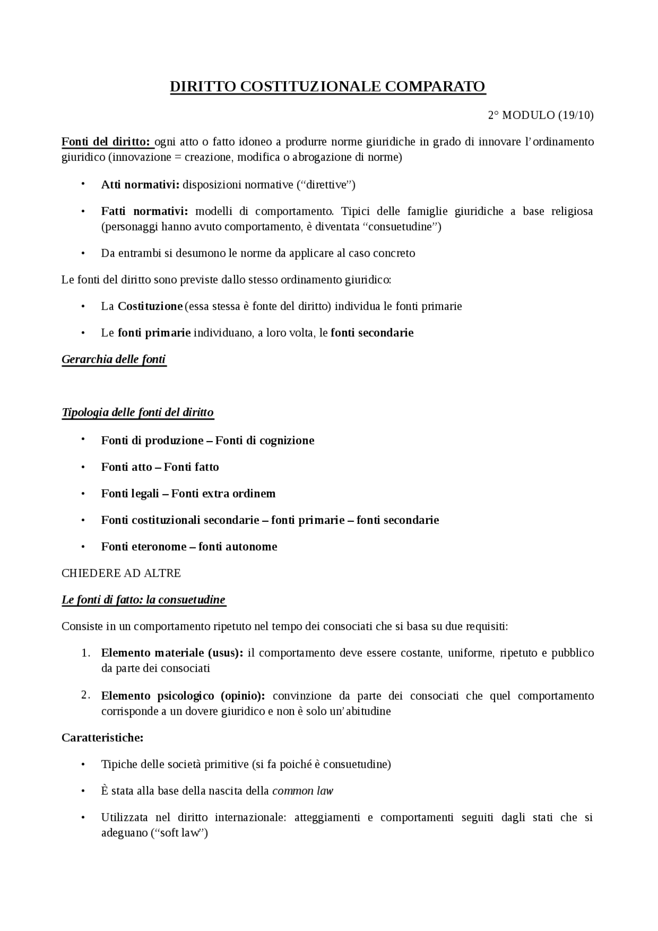 Appunti 2 Parziale Diritto Costituzionale Comparato Profssa Pavani