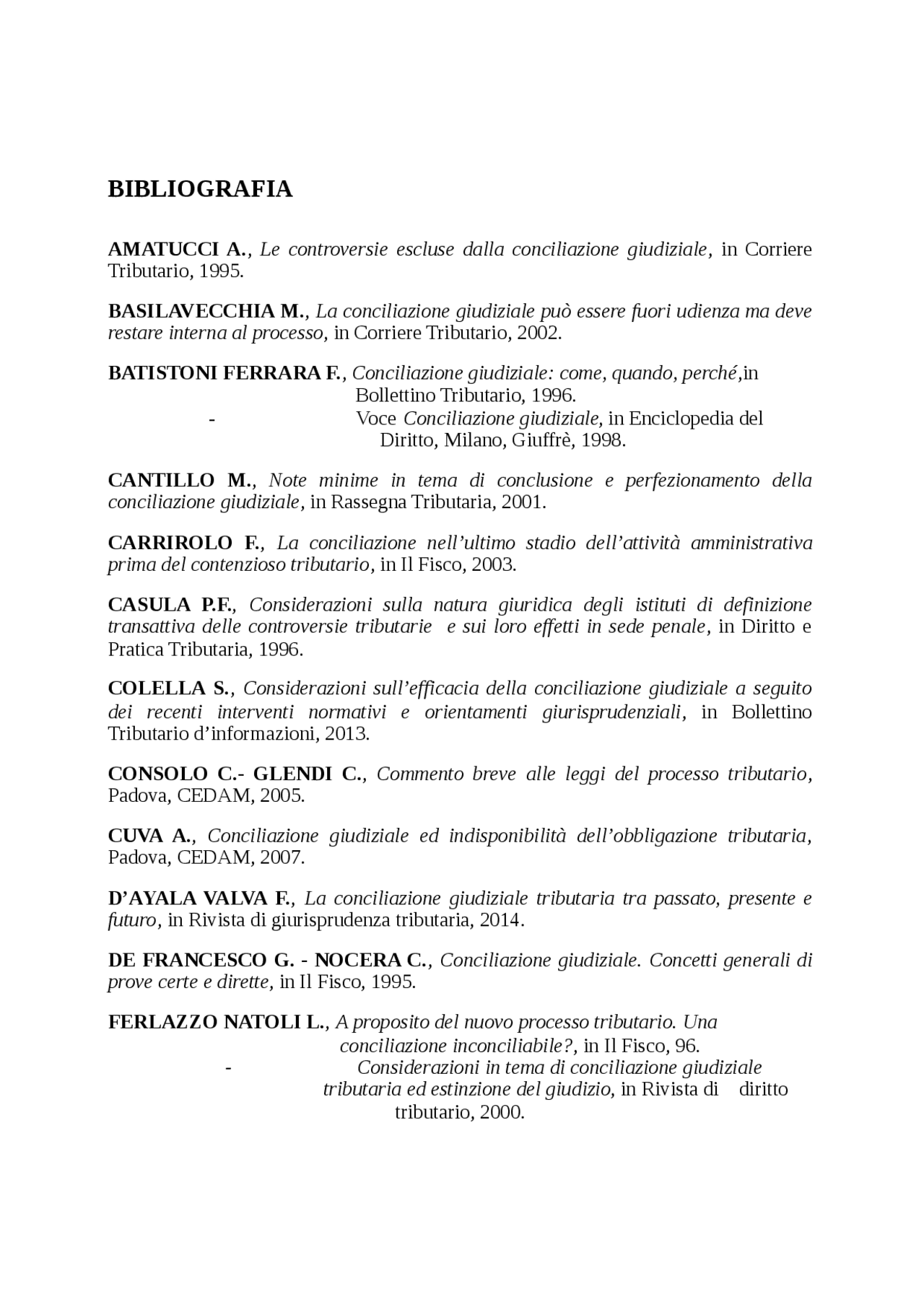 Bibliografia Docsity
