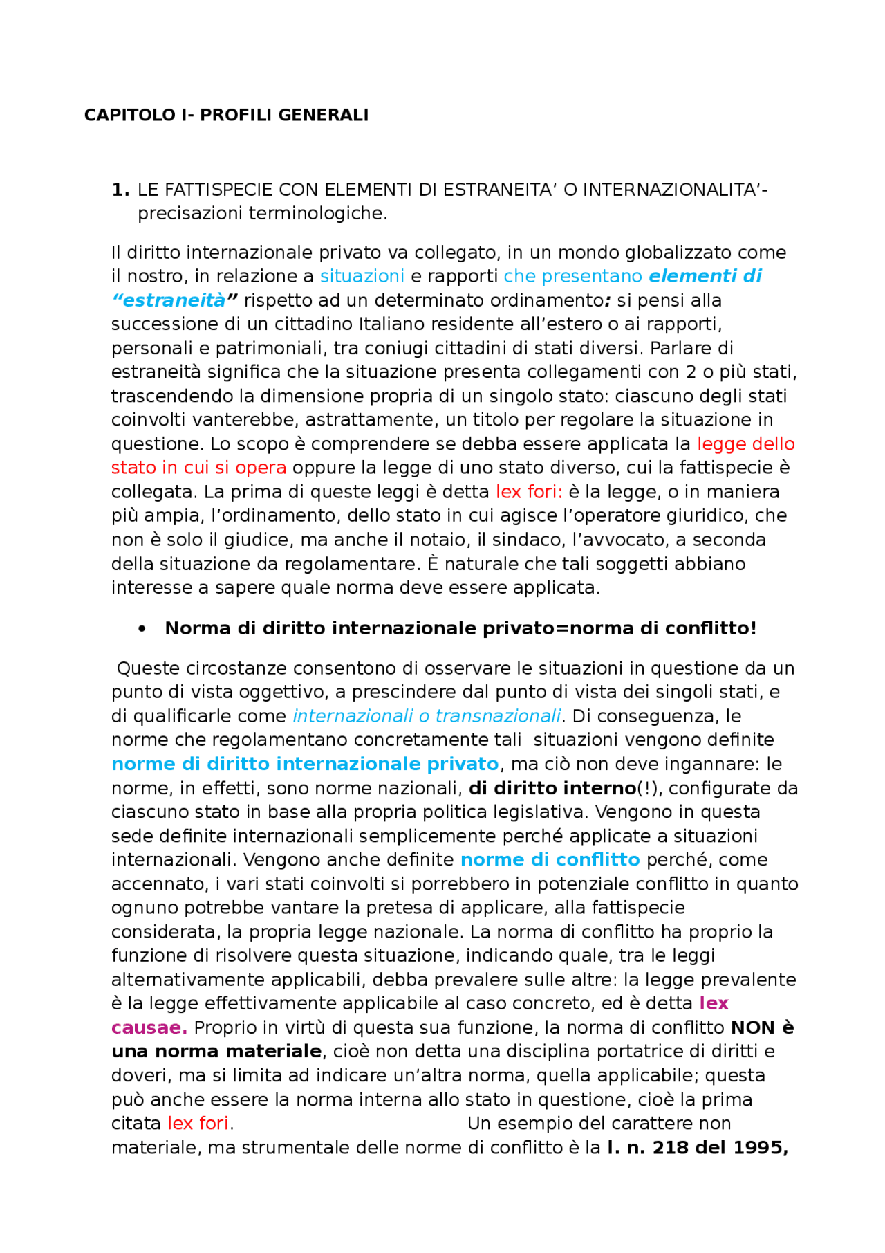 Nozioni Di Diritto Internazionale Privato Docsity