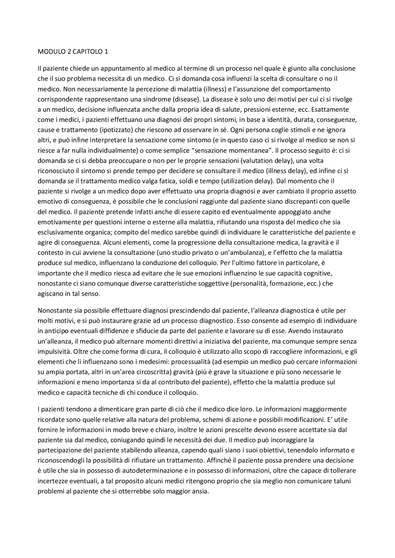 Modulo 2 Capitoli 135 Sintesi Dei Modelli Di Colloquio In