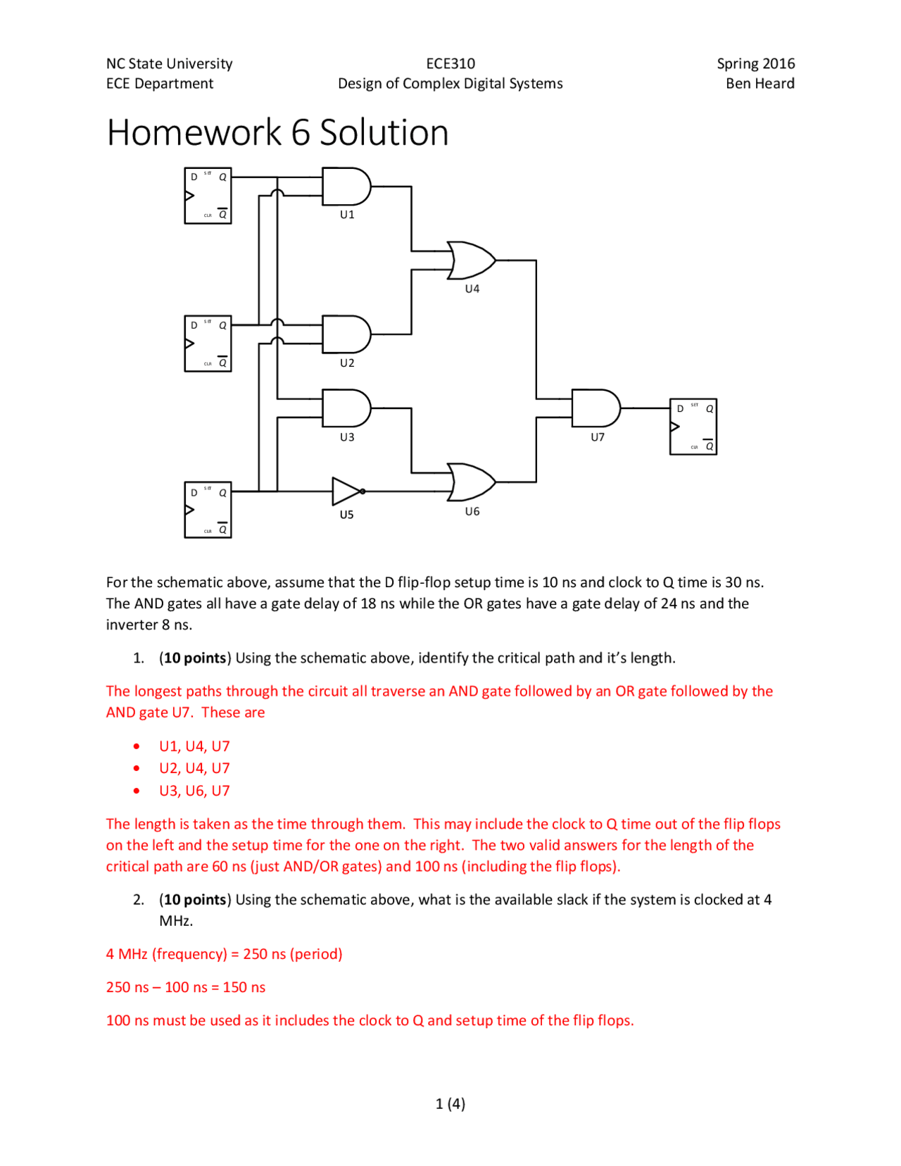 Solved Problems On Design Of Complex Systems Homework 6 Ece 406
