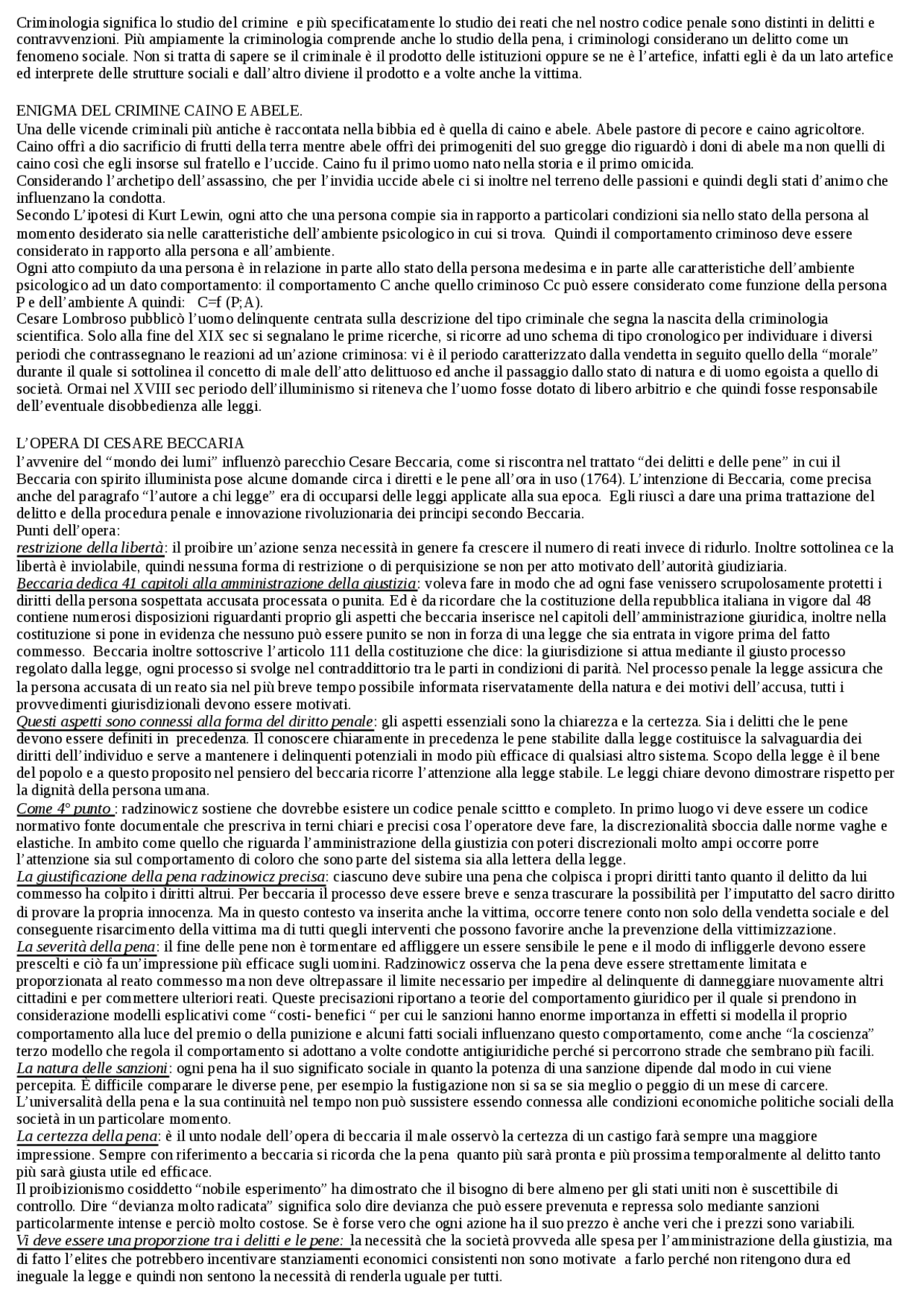 Manuale Di Criminologia Docsity
