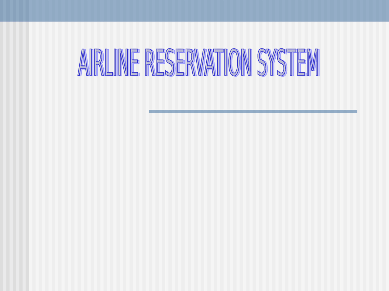 Airline reservation system - Docsity
