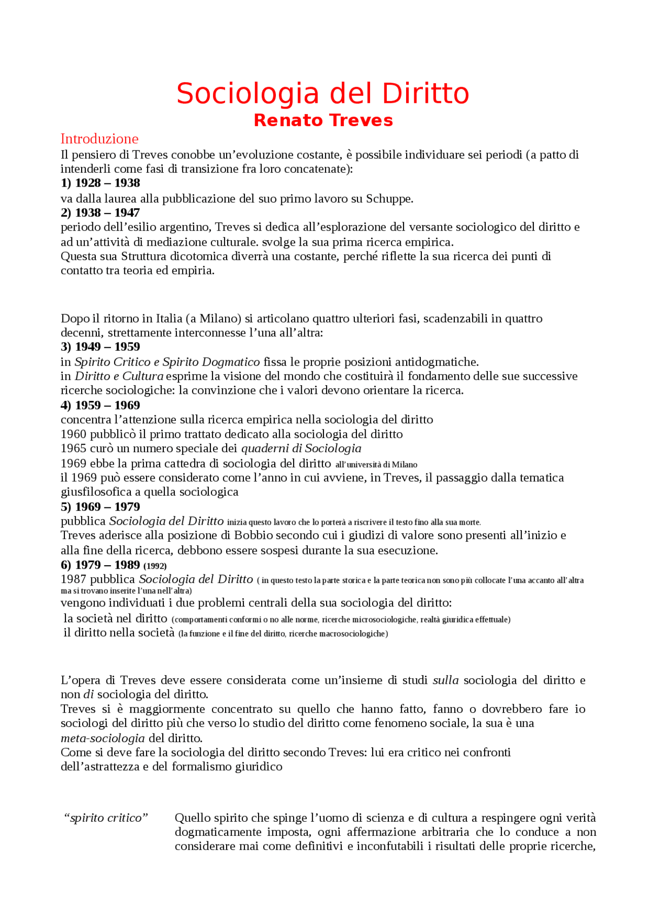 Sociologia del diritto Treves - Docsity