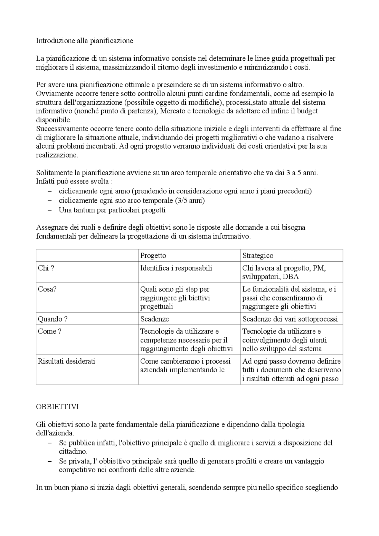 Sistemi Informativi Docsity