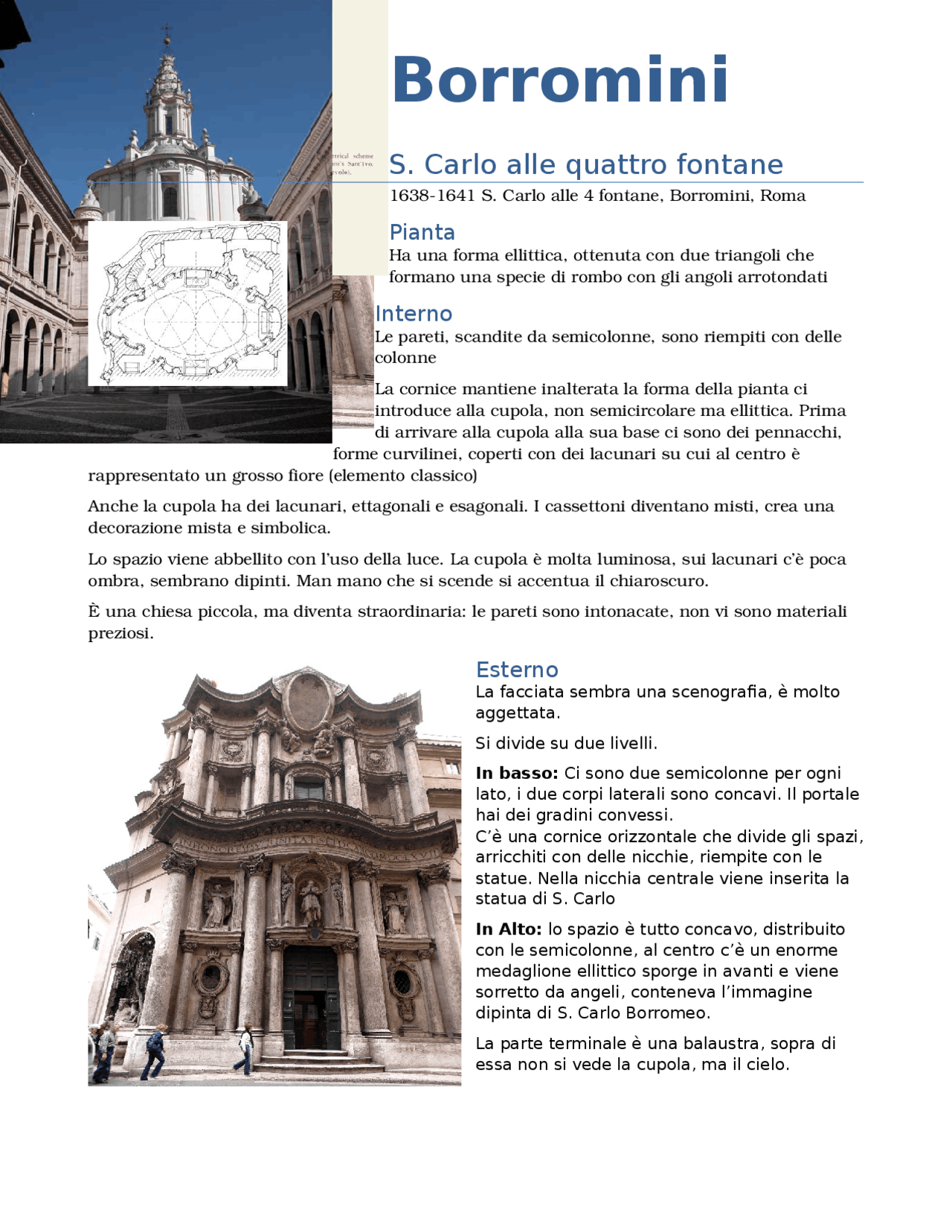 Borromini Caravaggio Docsity