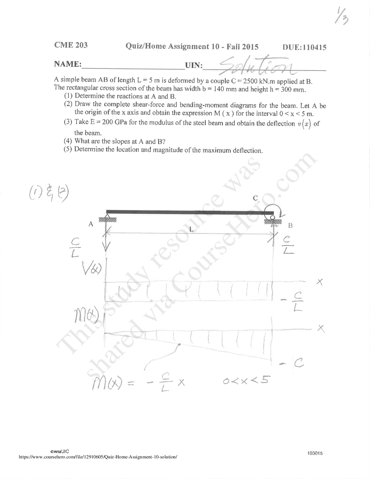 Homework for Introduction to Engineering Design and Graphics | ME 250 ...