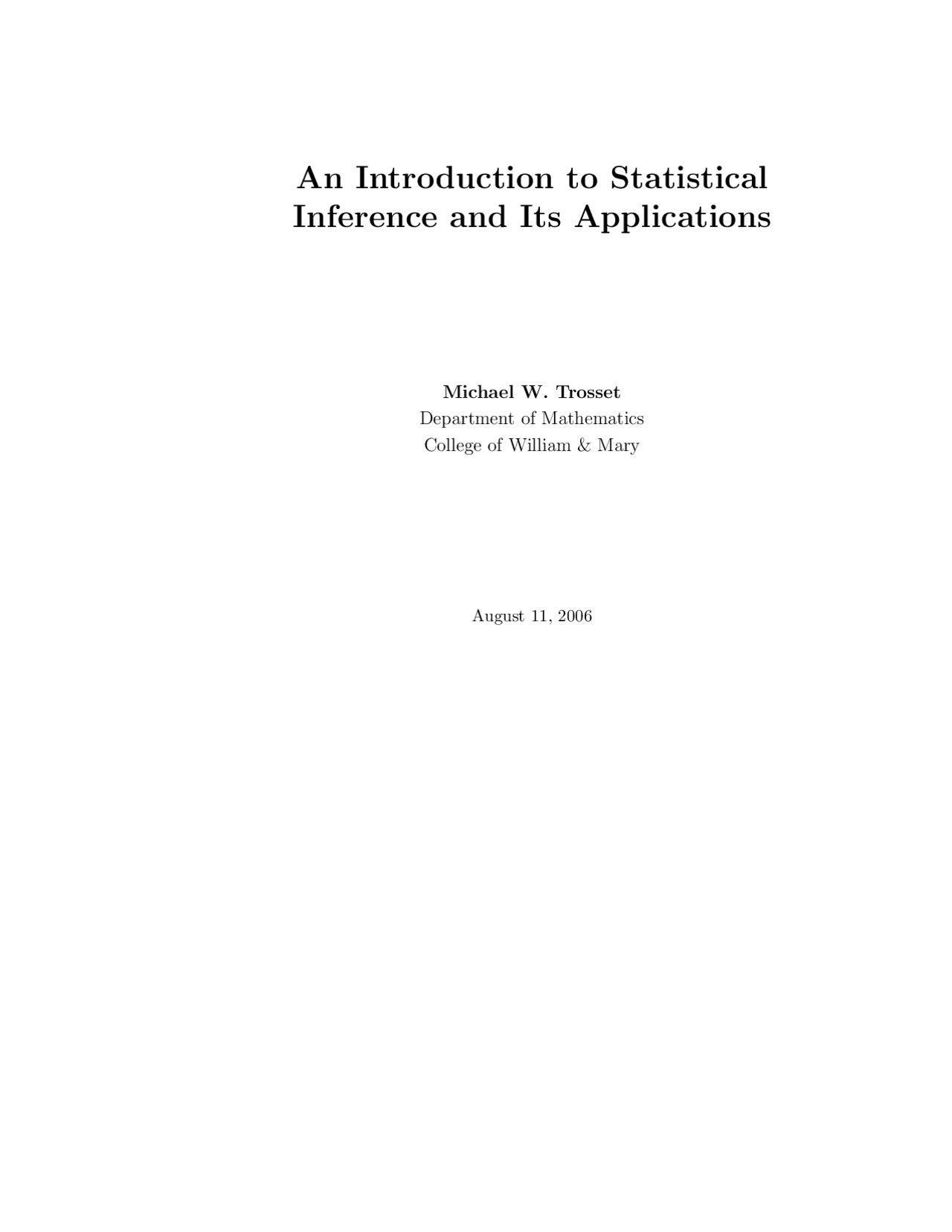 Statistical Inference Docsity