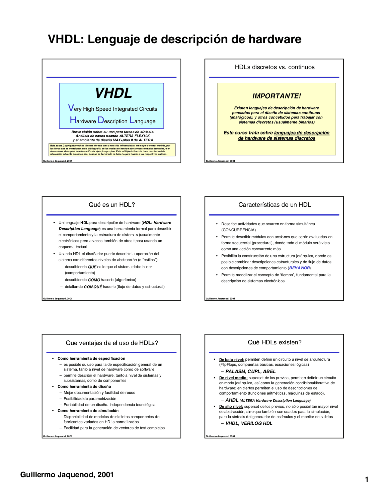 Vhdl tutorial - Docsity