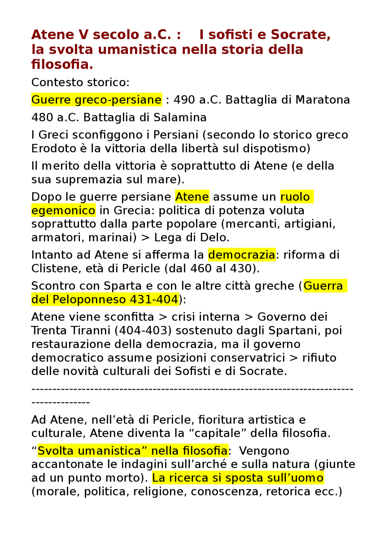 Sofisti Socrate Lucidi Docsity