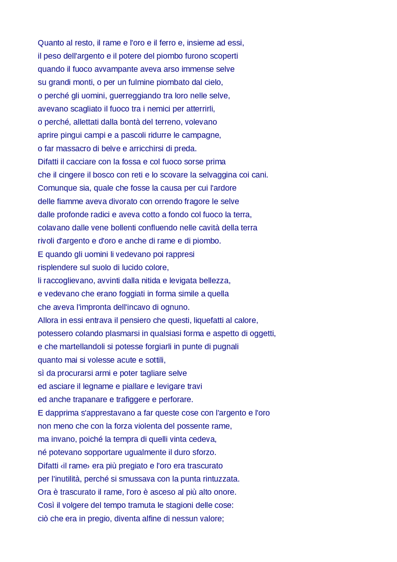 Lucrezio De Rerum Natura Docsity