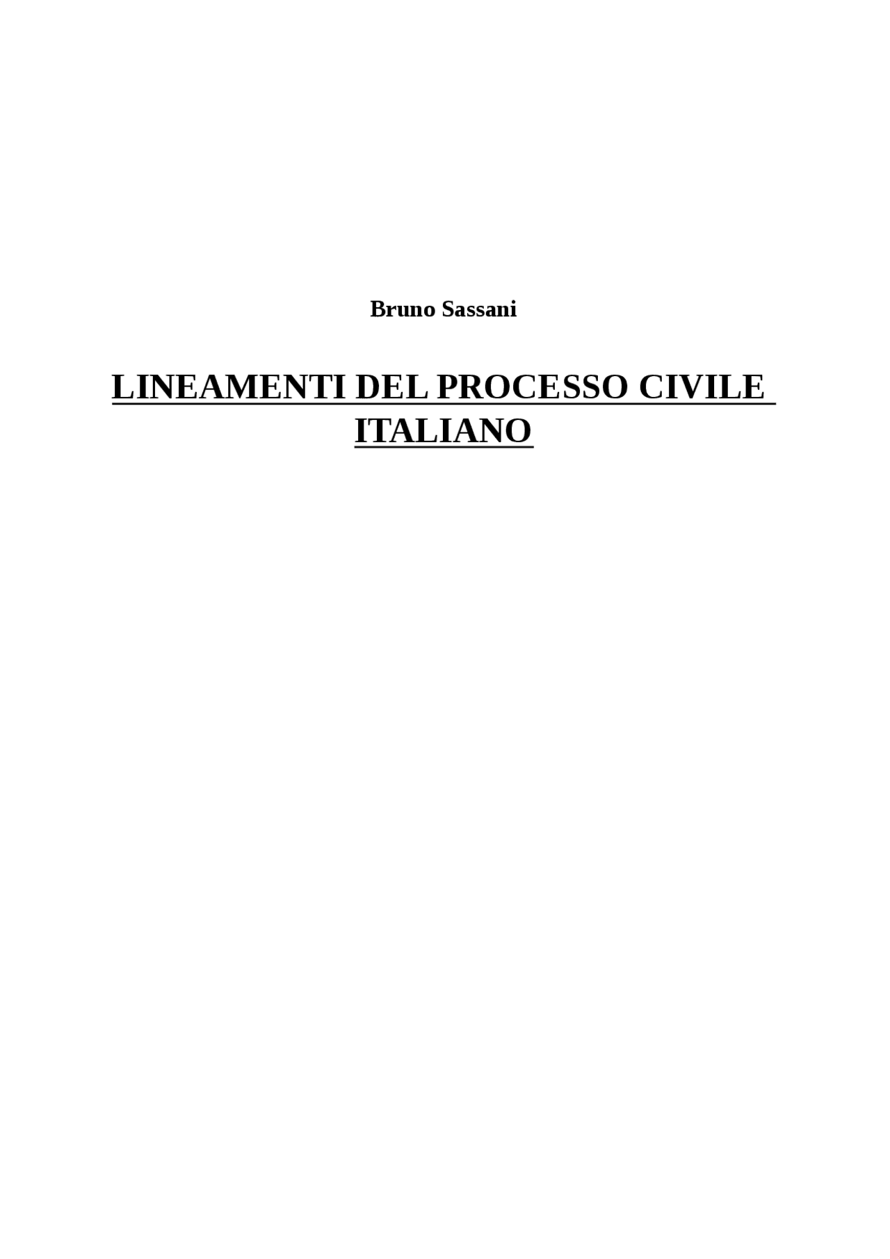 Bruno Sassani Procedura Civile Docsity