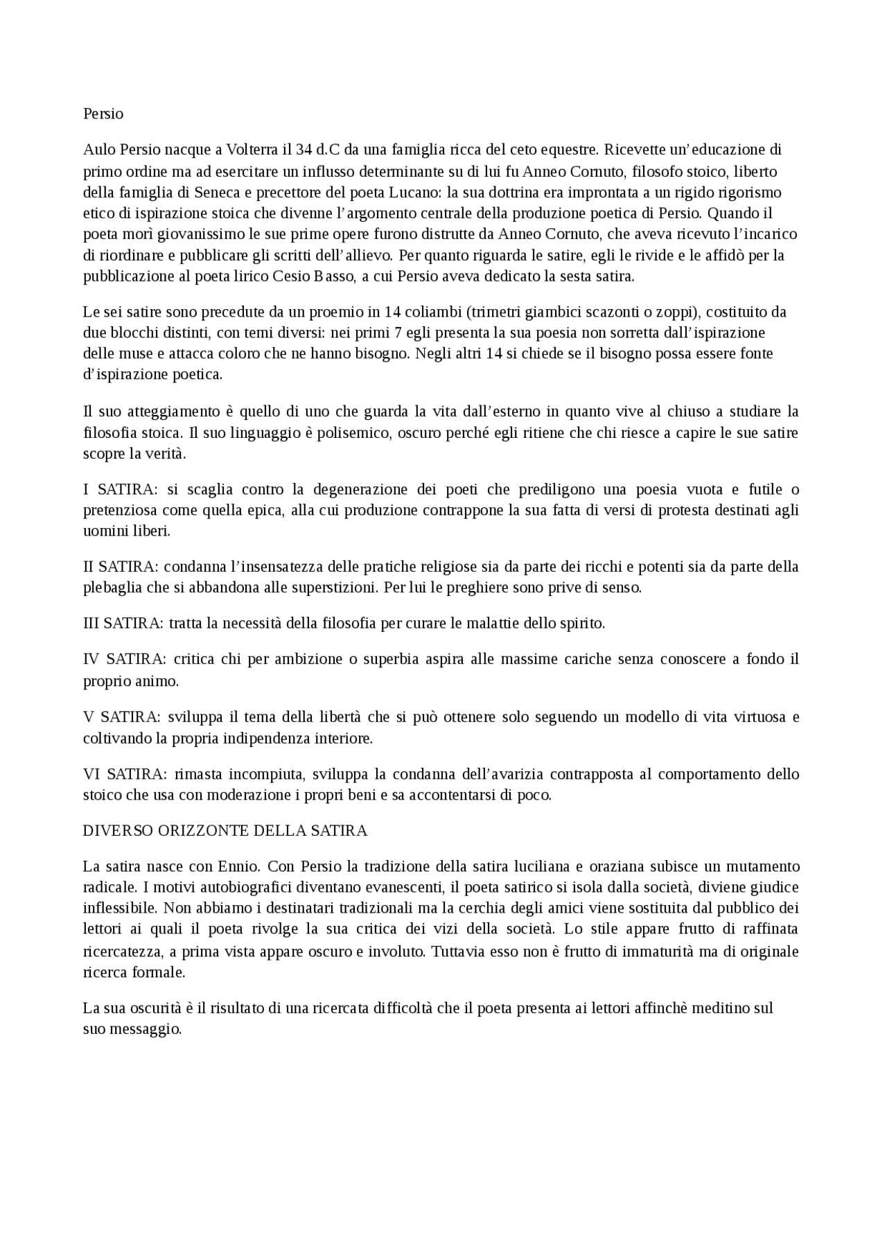 Persio Docsity