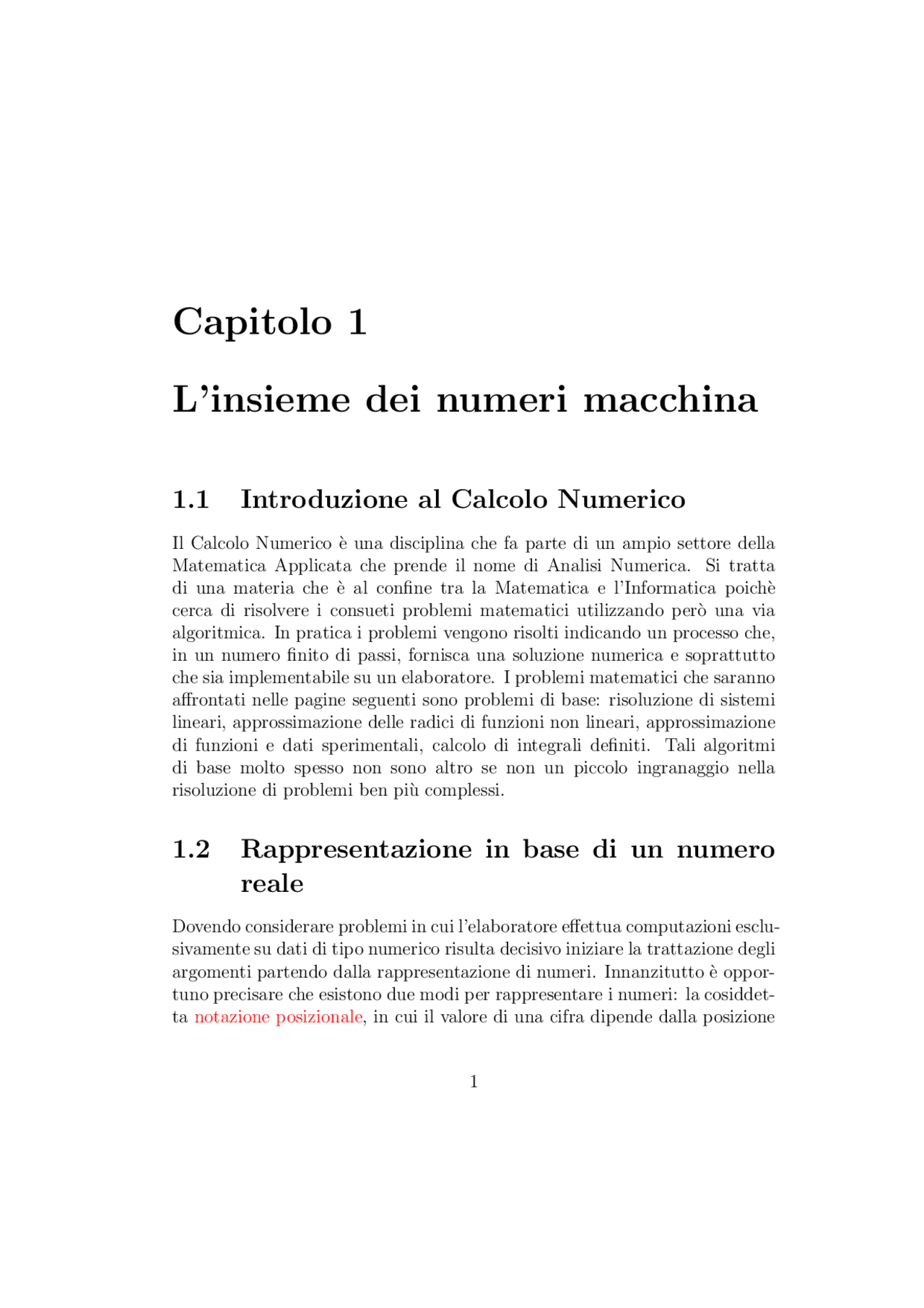 Calcolo Numerico Docsity