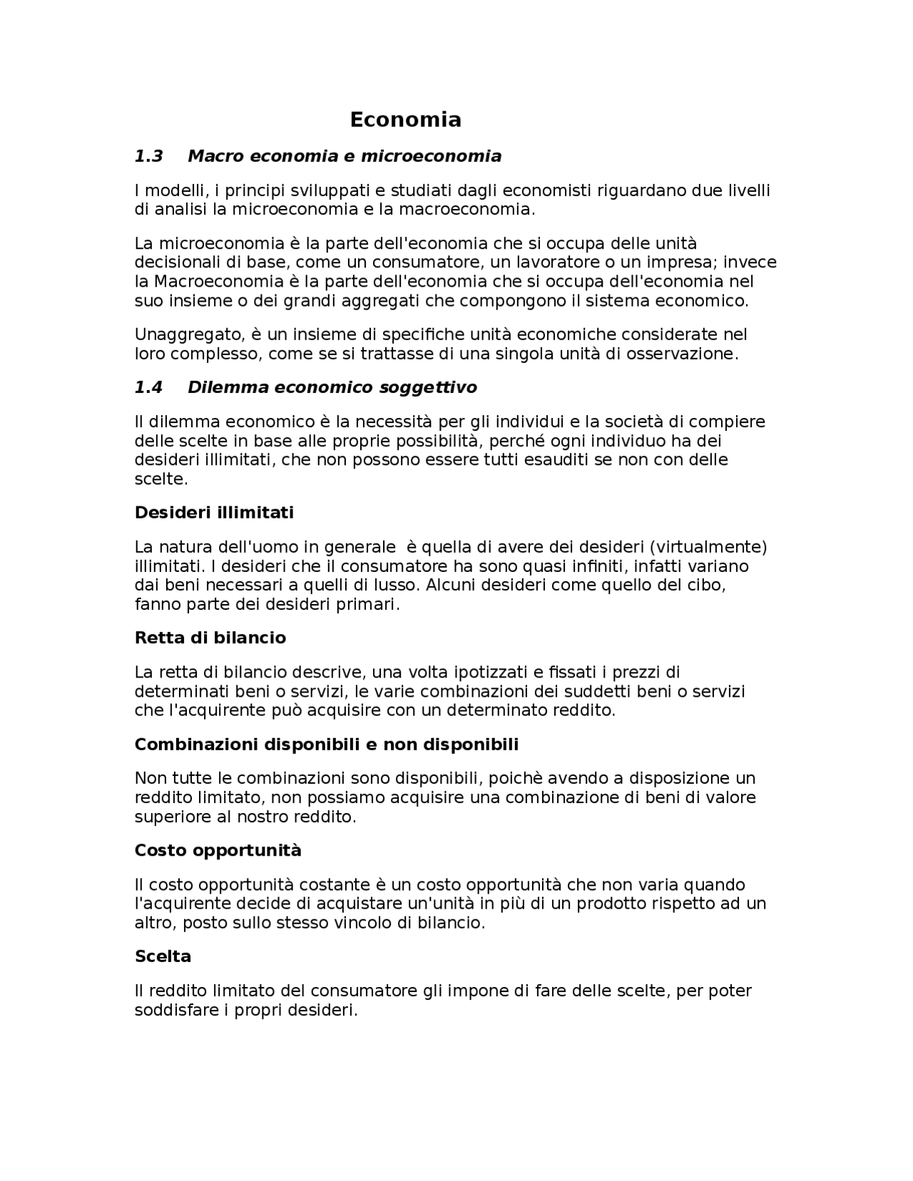 Riassunto Completo Economia Applicata Ad Ingegneria Docsity