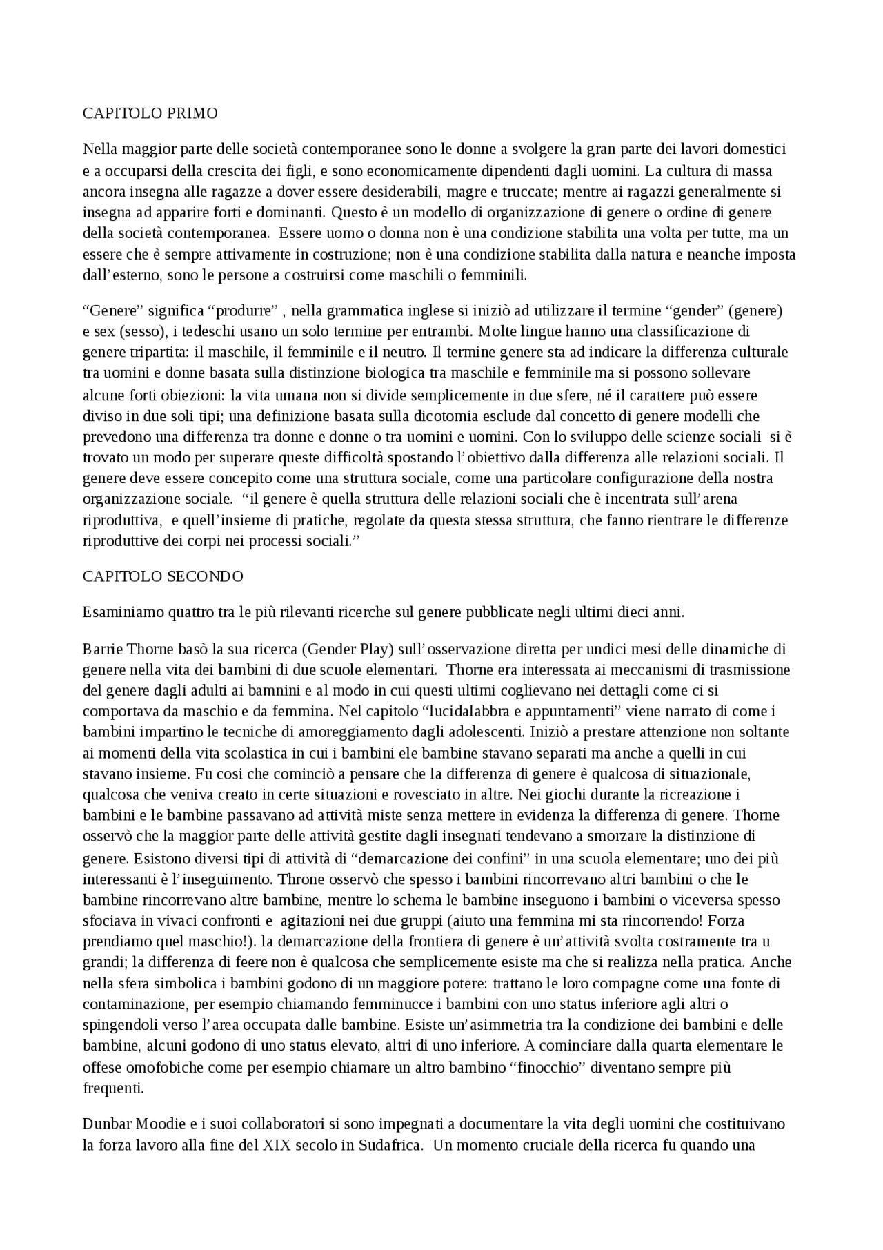 Questioni Di Genere Docsity