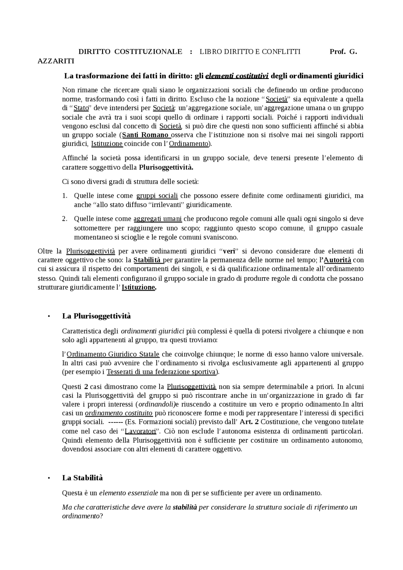 Riassunto Libro Diritti E Conflitti Docsity