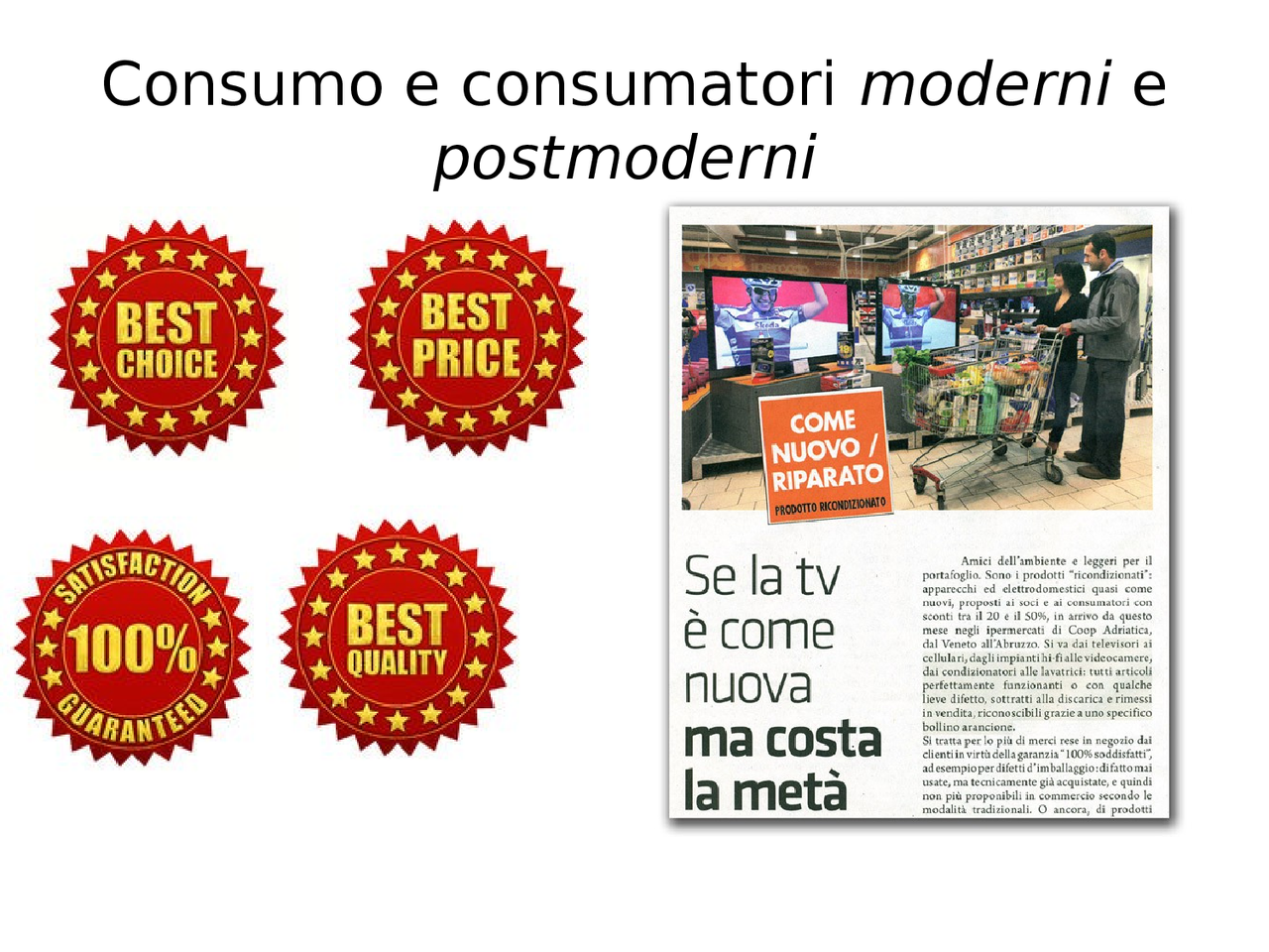 Modernità E Postmodernità Docsity