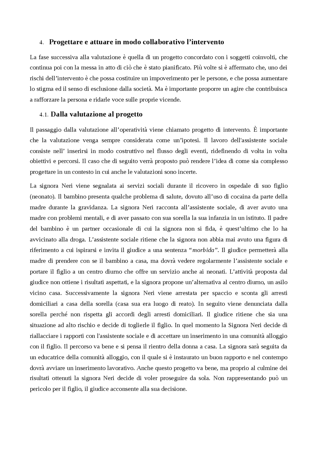 Capitolo 4 Il Metodo Del Servizio Sociale Fargion Docsity