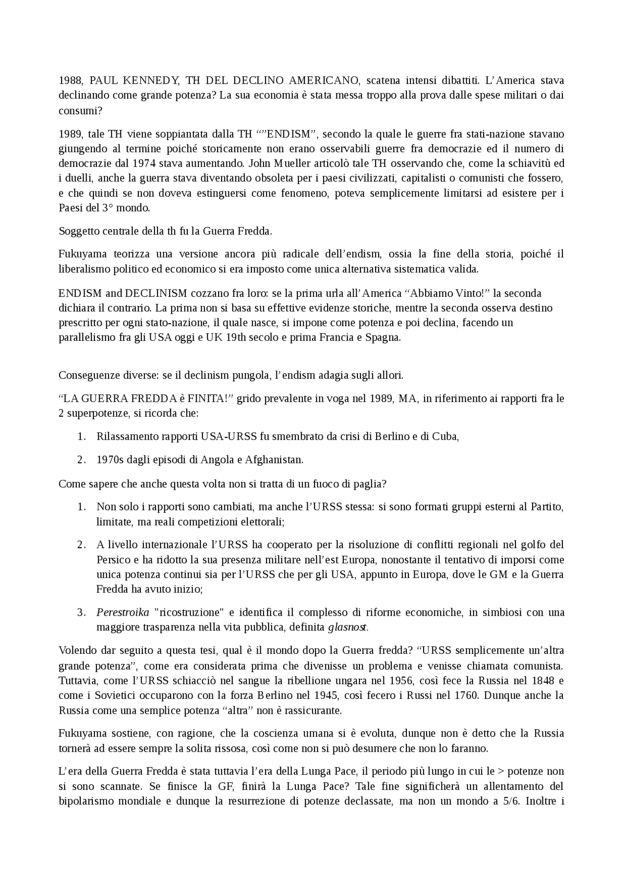 No exit, the error of endism, huntington | Dispense di Storia ...