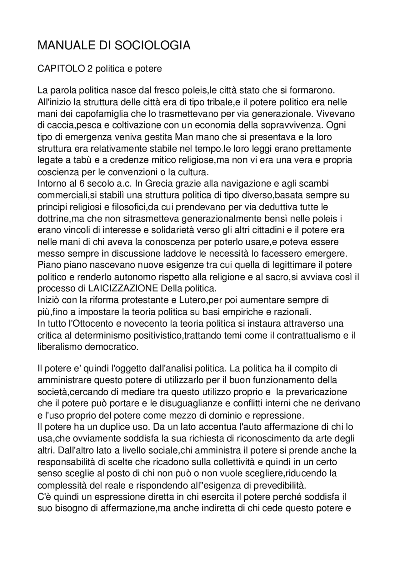 Manuale Di Sociologia Docsity