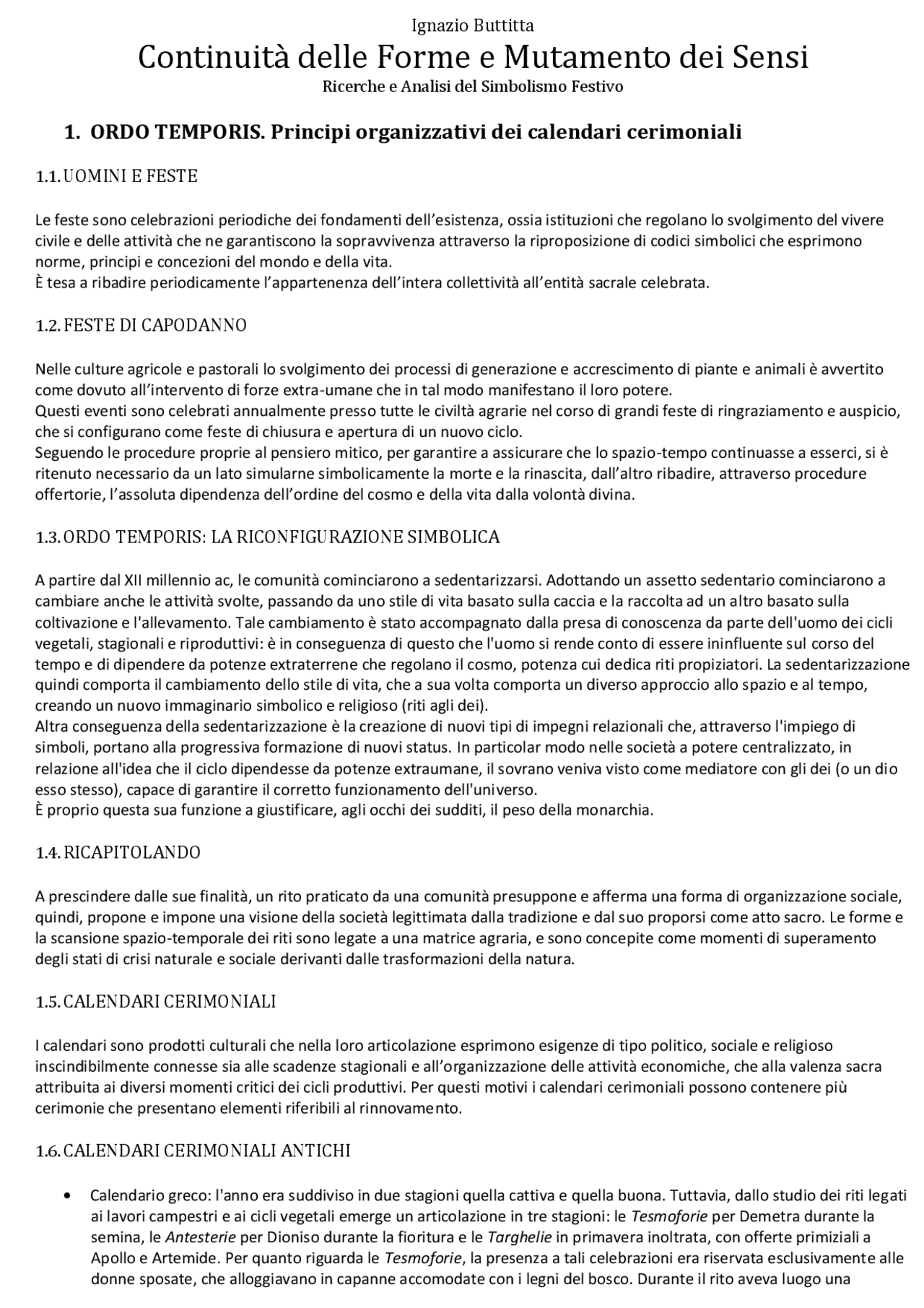 Continuita Delle Forme E Mutamento Dei Sensi Docsity