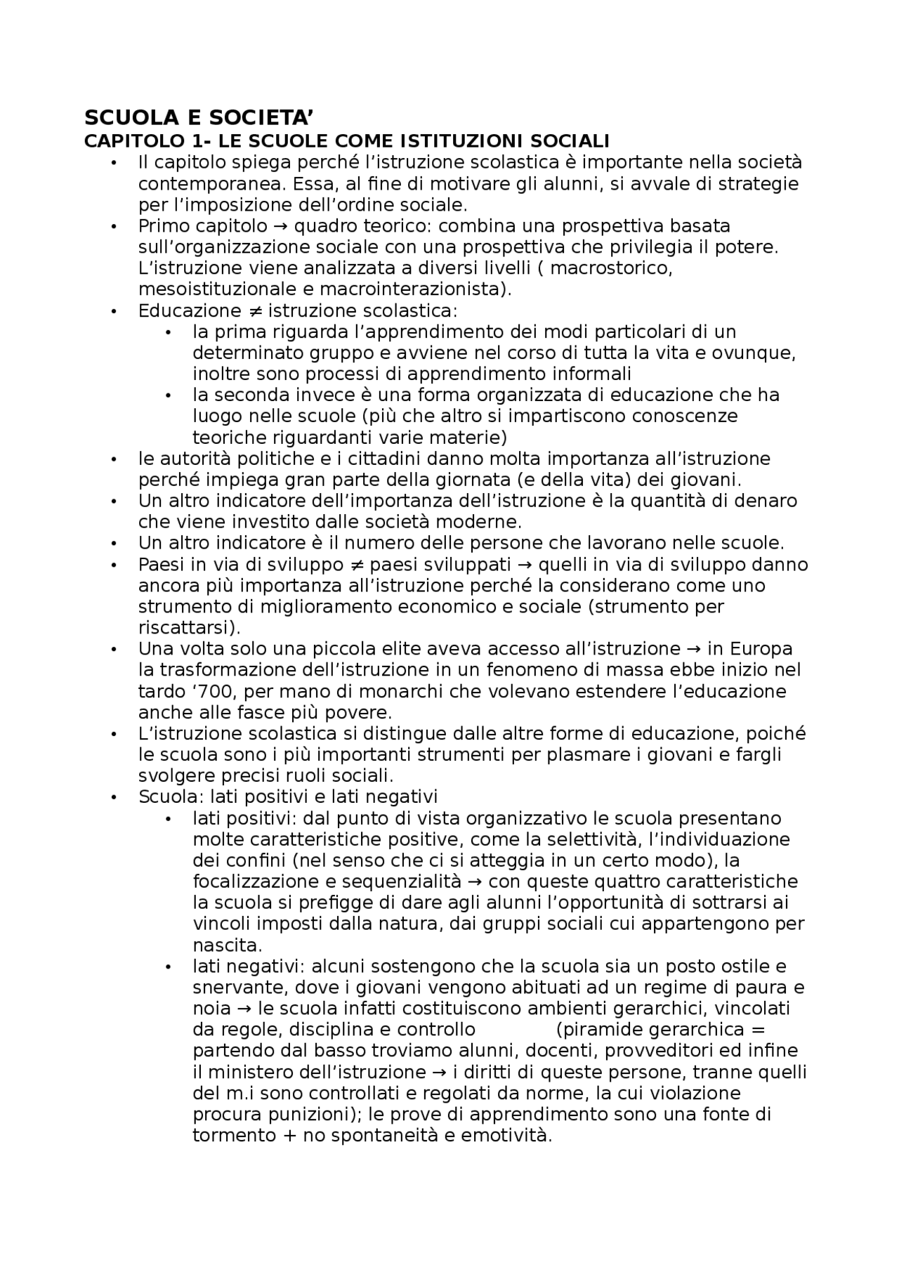 Scuola E Società Docsity