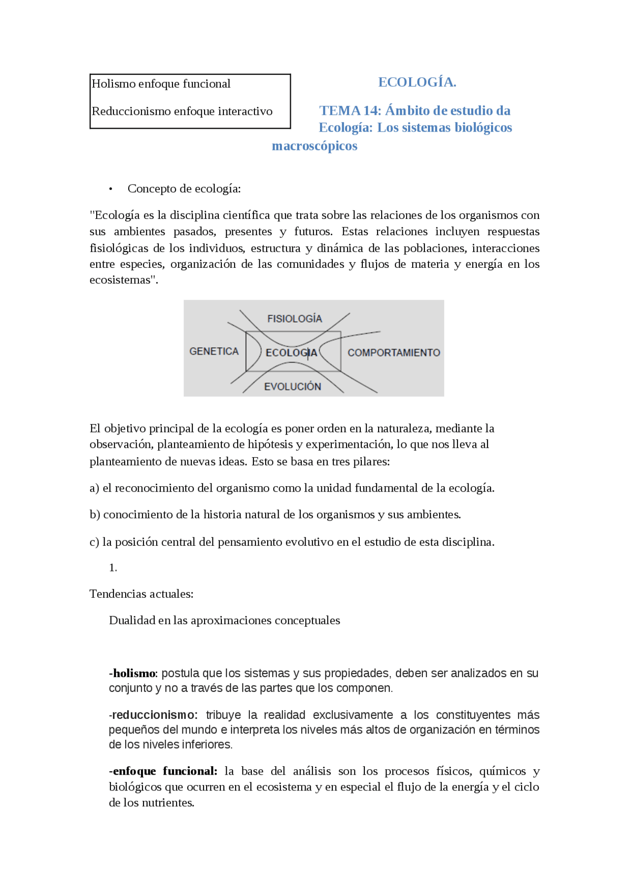 Apuntes Ecologia Docsity