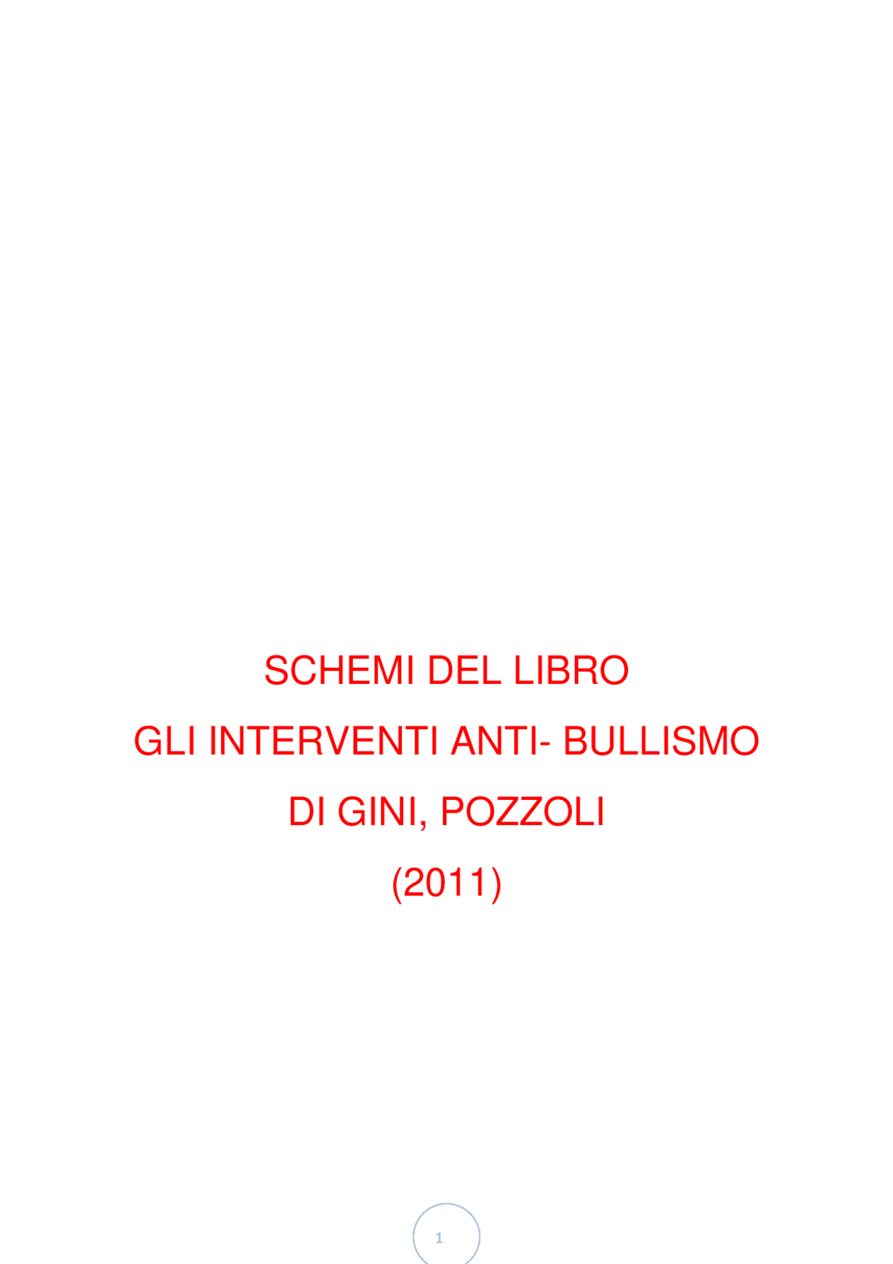 Gli Interventi Anti Bullismo Docsity