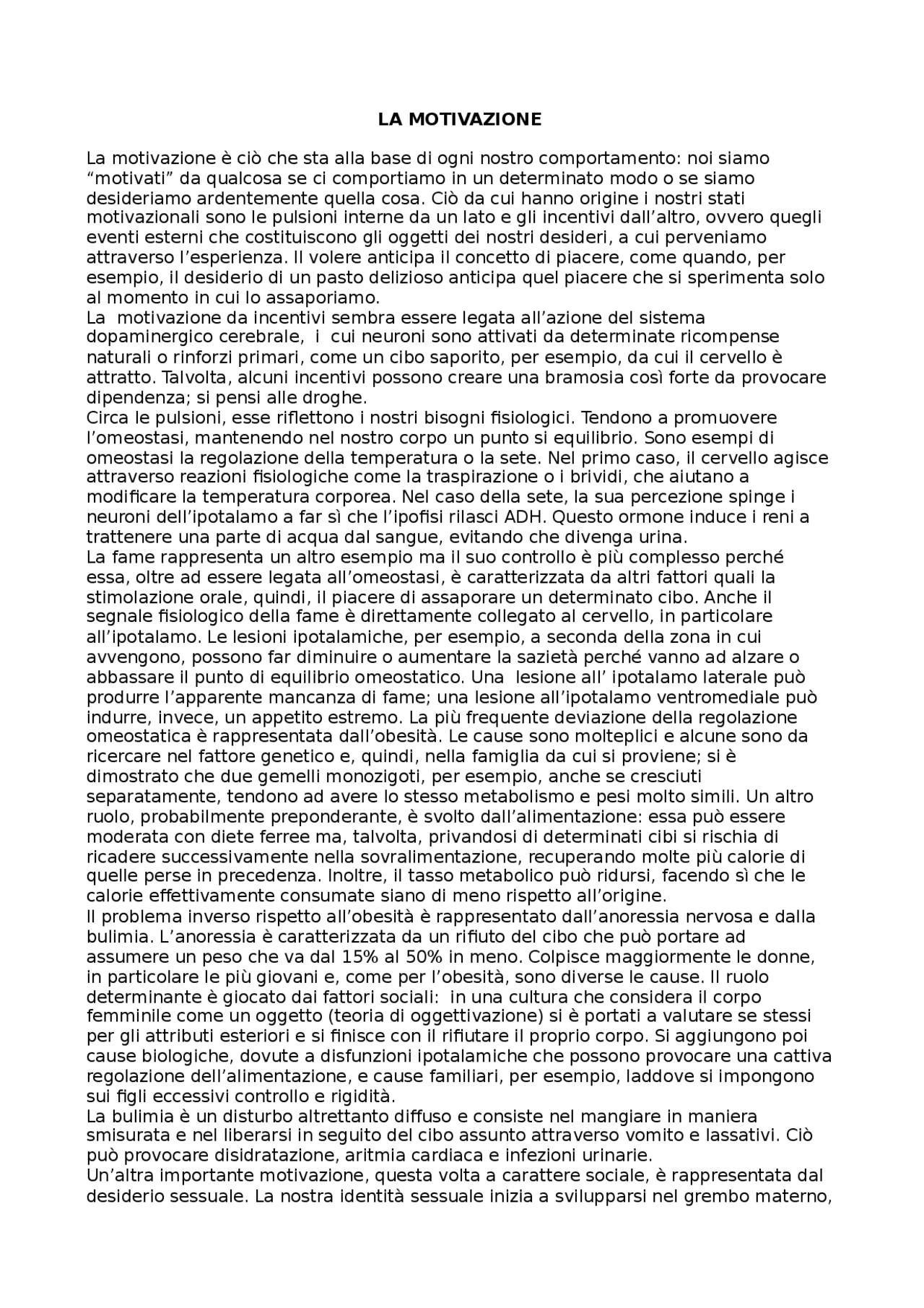 La Motivazione Docsity