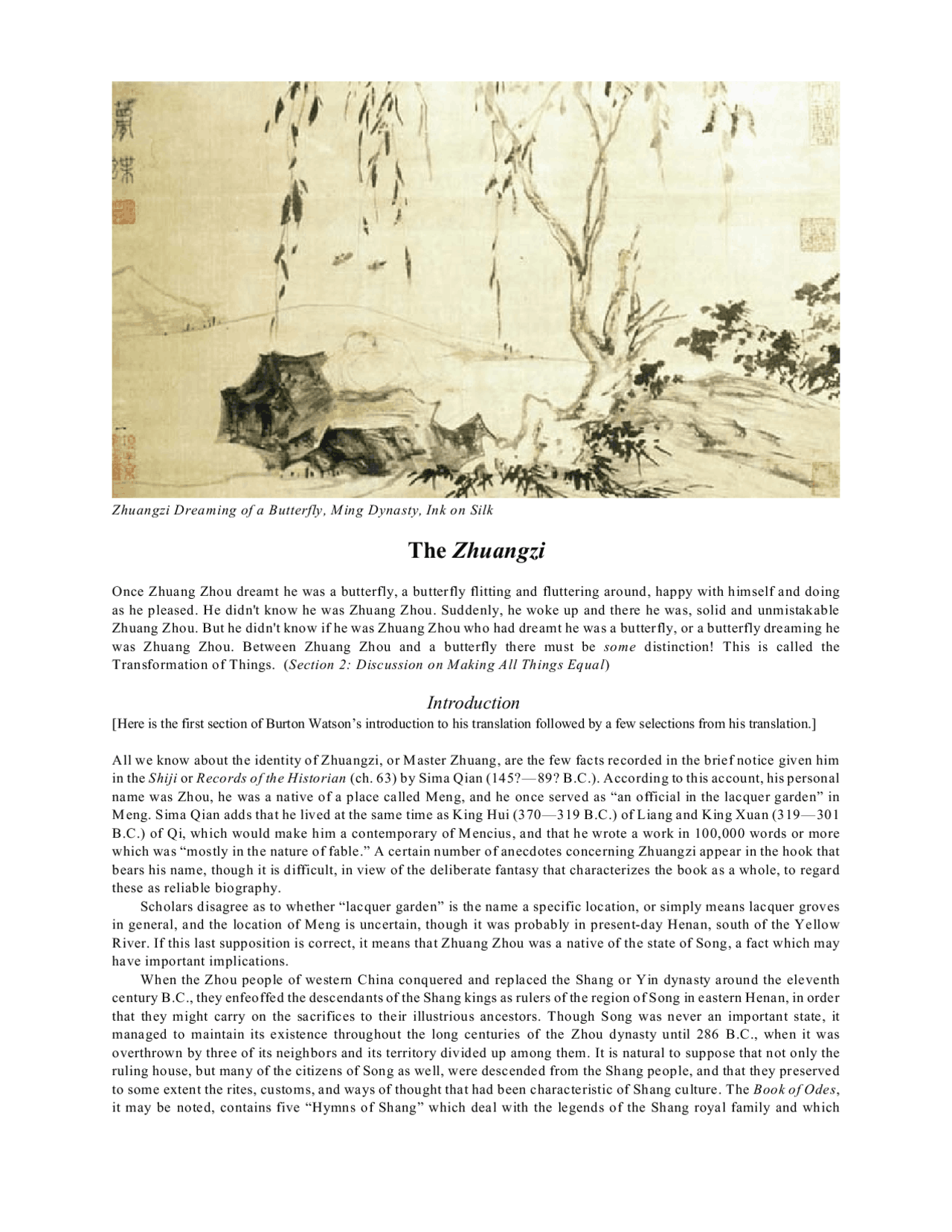 Zhuangzi History of Chinese Philosophy | Slide di Filosofia | Docsity