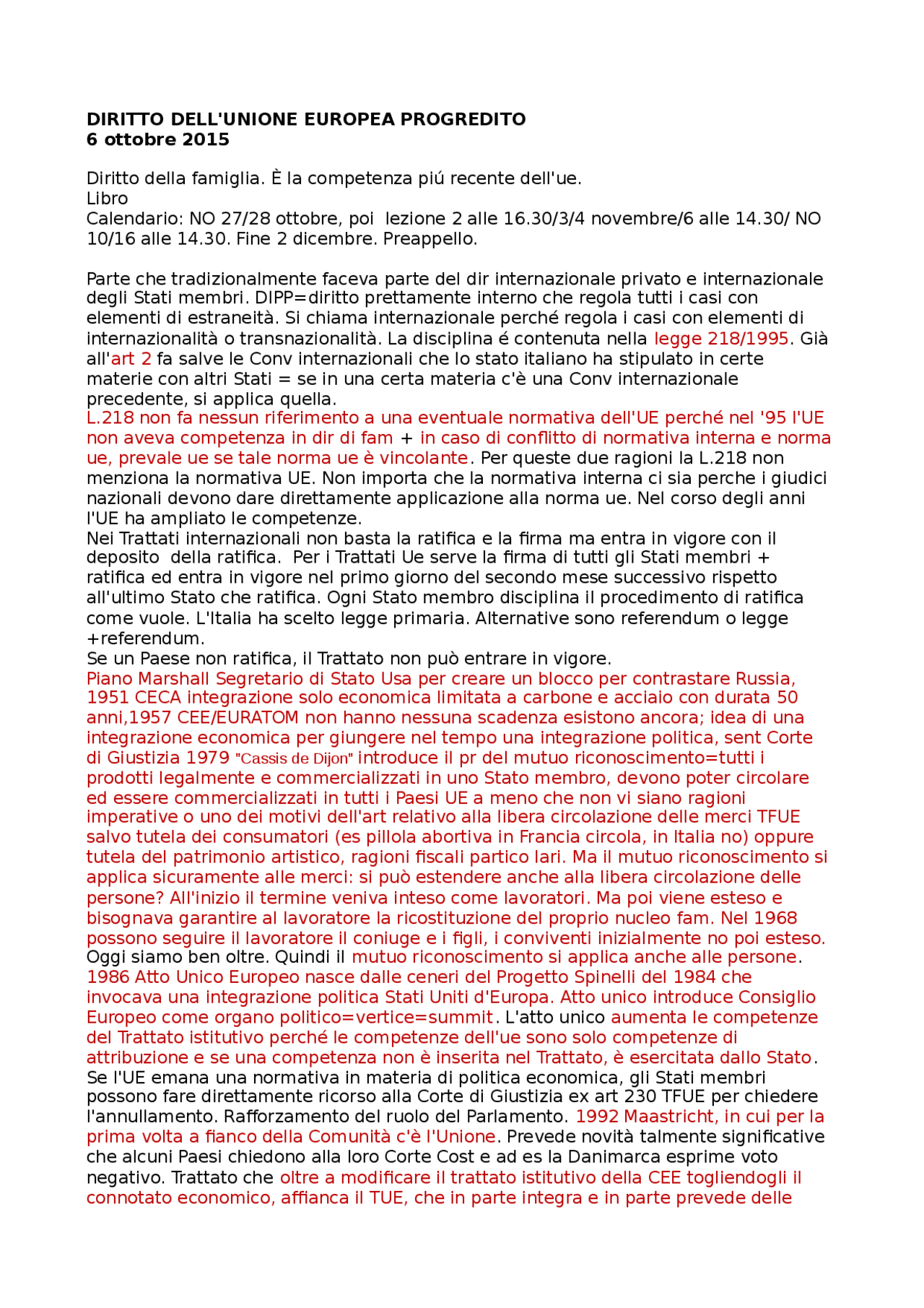 Diritto Dellue Progredito Docsity