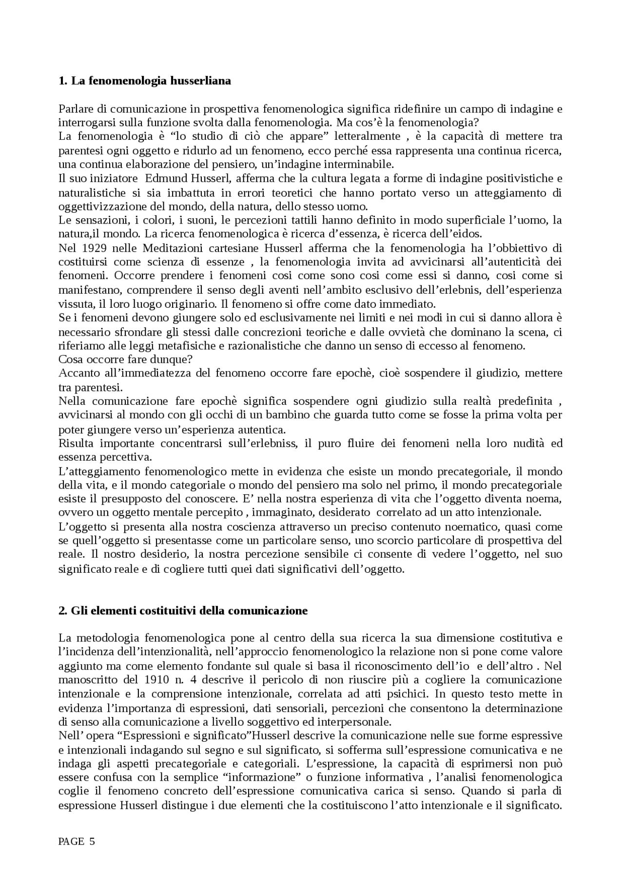 Husserl 3 Docsity