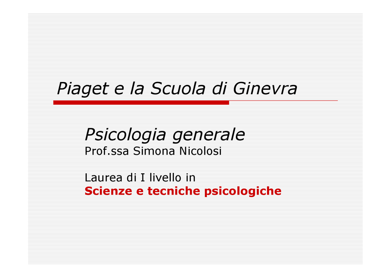 Piaget Docsity