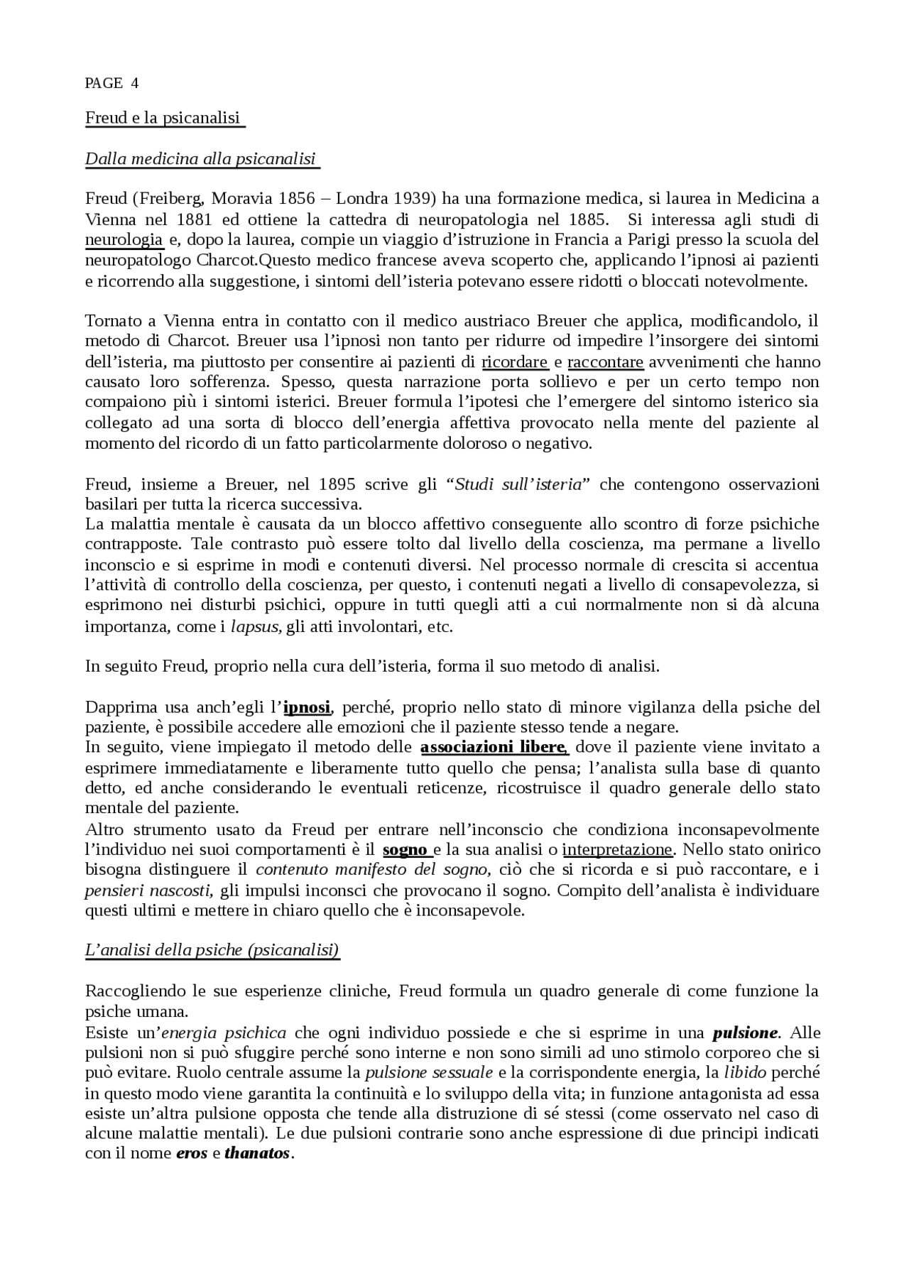 Psicanalisi Freud Docsity