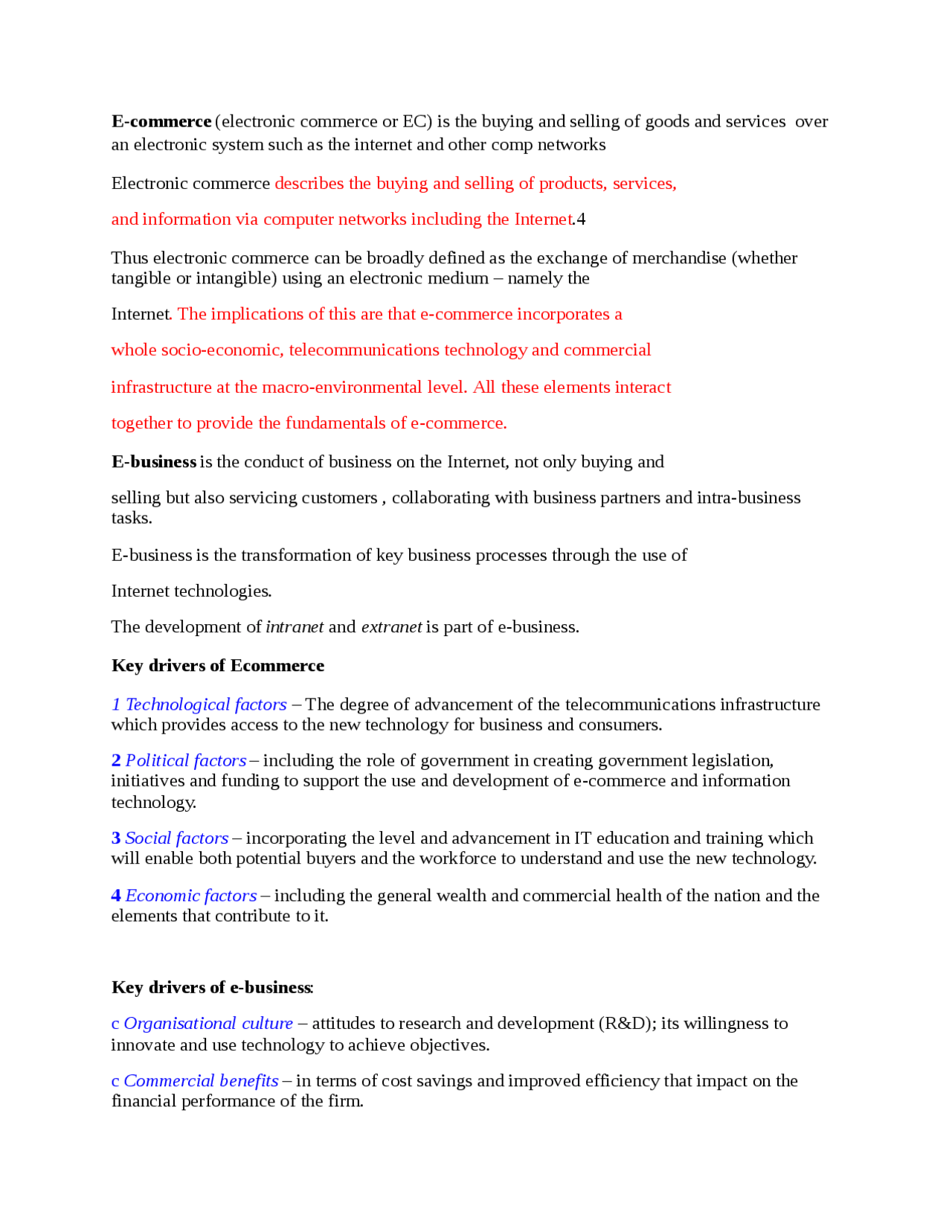 Ict And E Comm Docsity