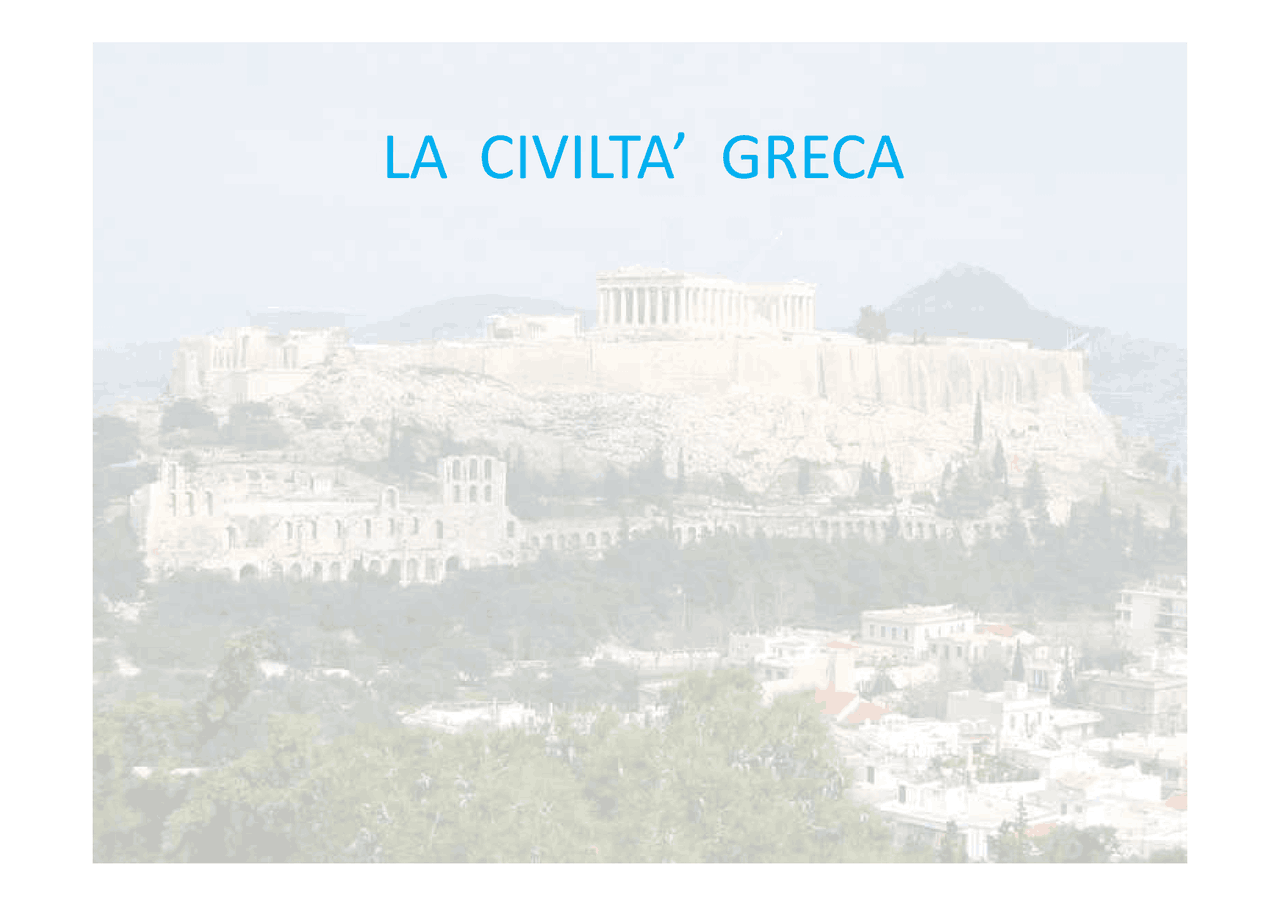 Civilta greca - Docsity