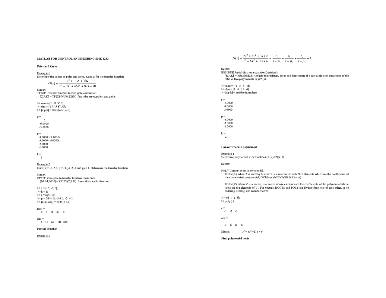 Matlab For Control Engineering Docsity