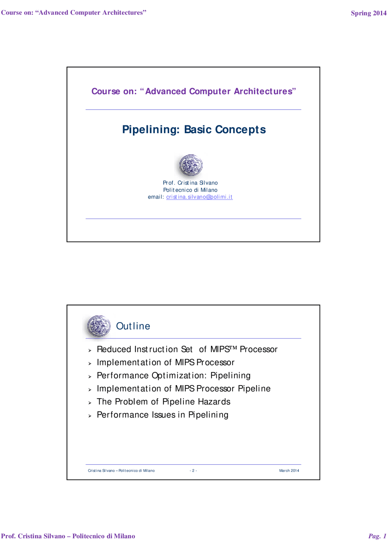 Lesson 01 pipeline basic concepts - Docsity