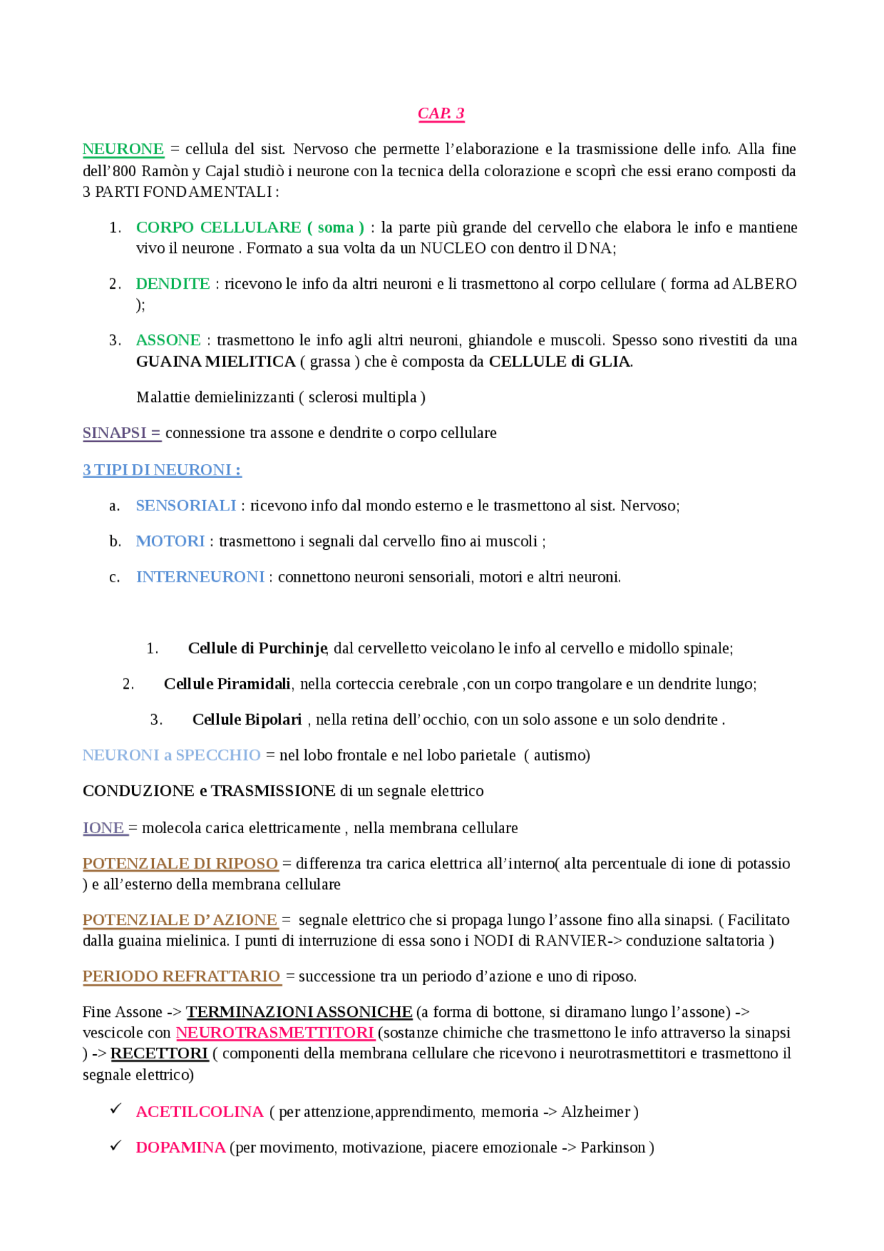 Cap 3 Di Psicologia Generale Schacter Gilbert Wegner Docsity