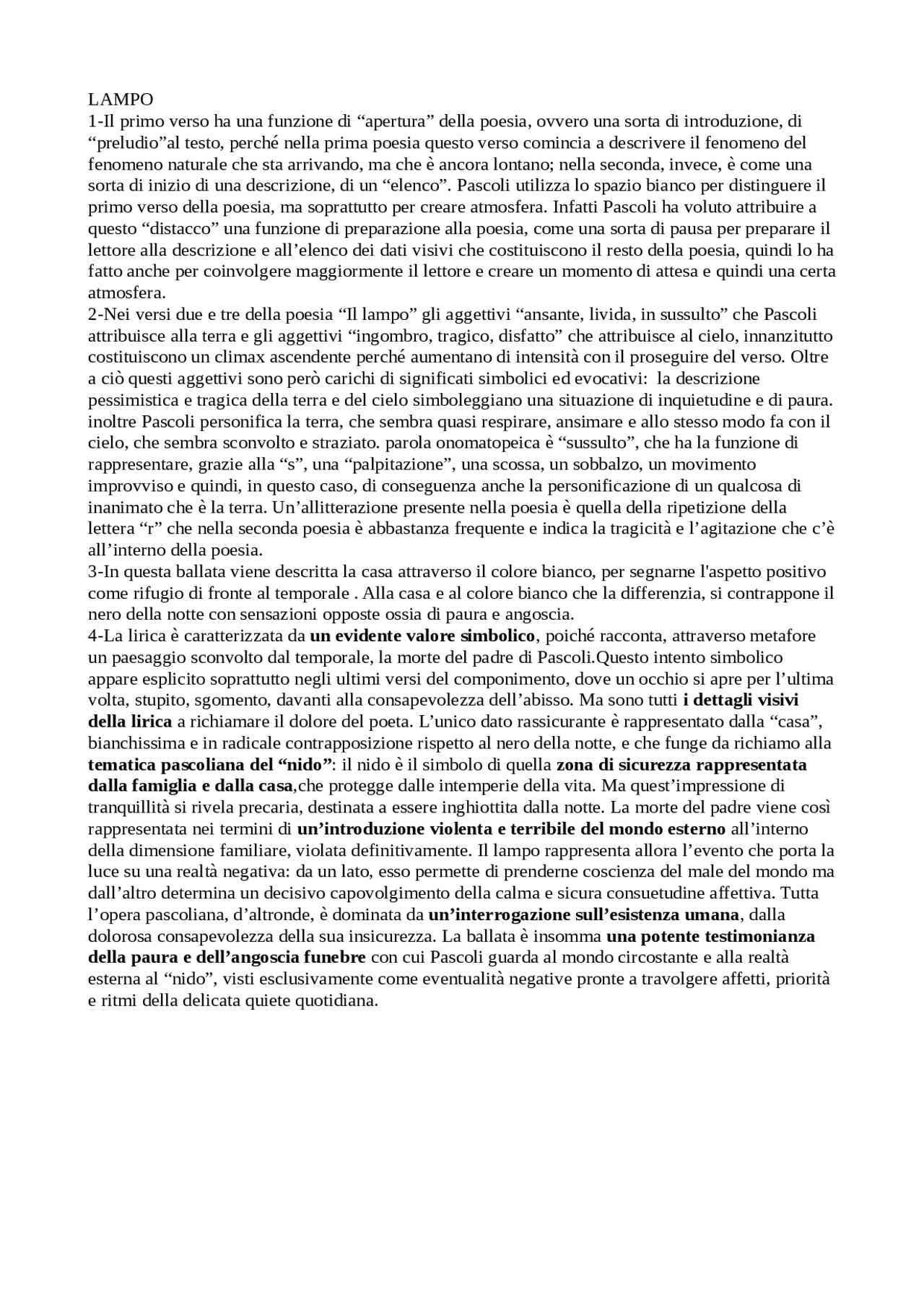 Pascoli Docsity