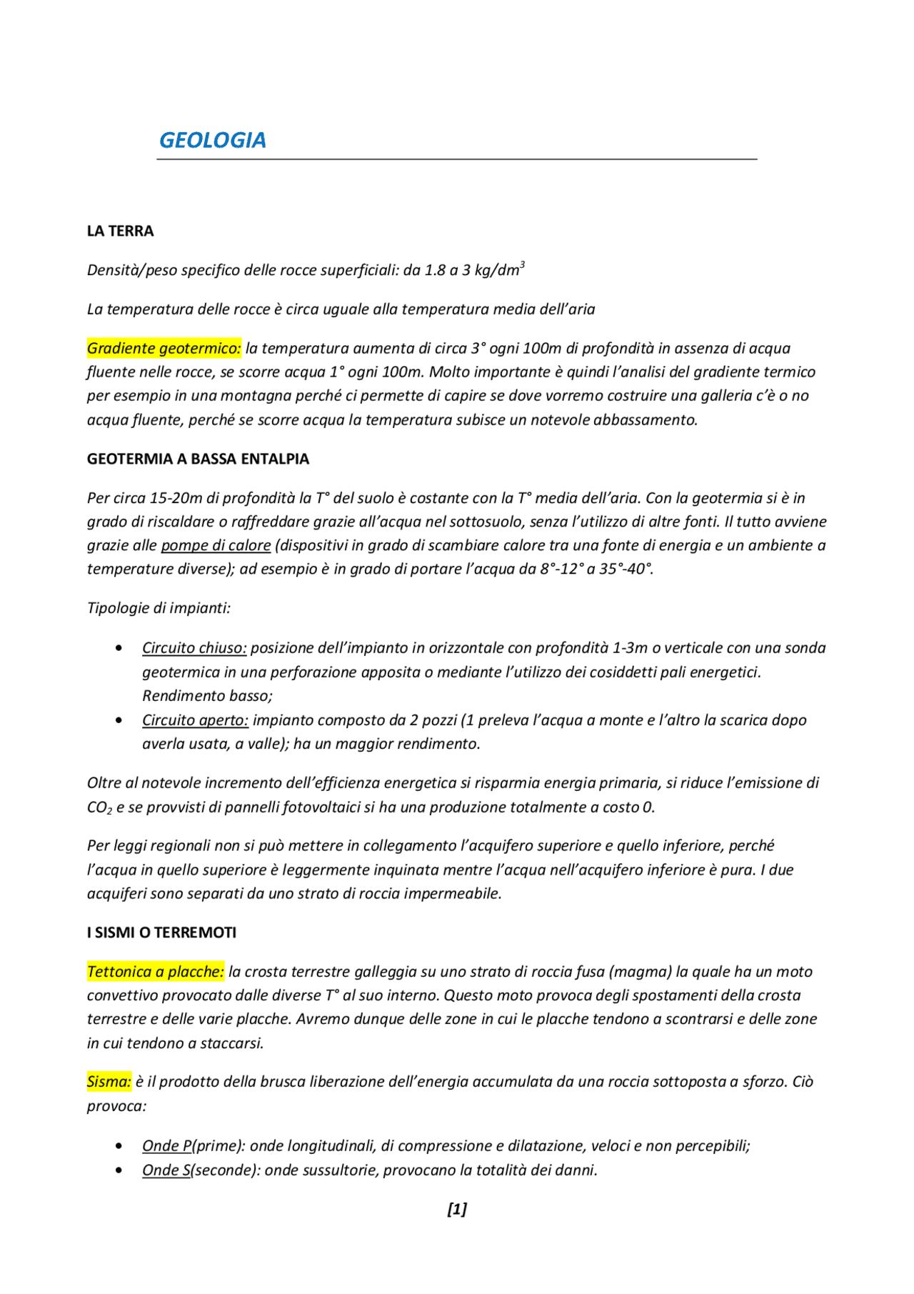 Appunti Di Geologia Applicata Docsity