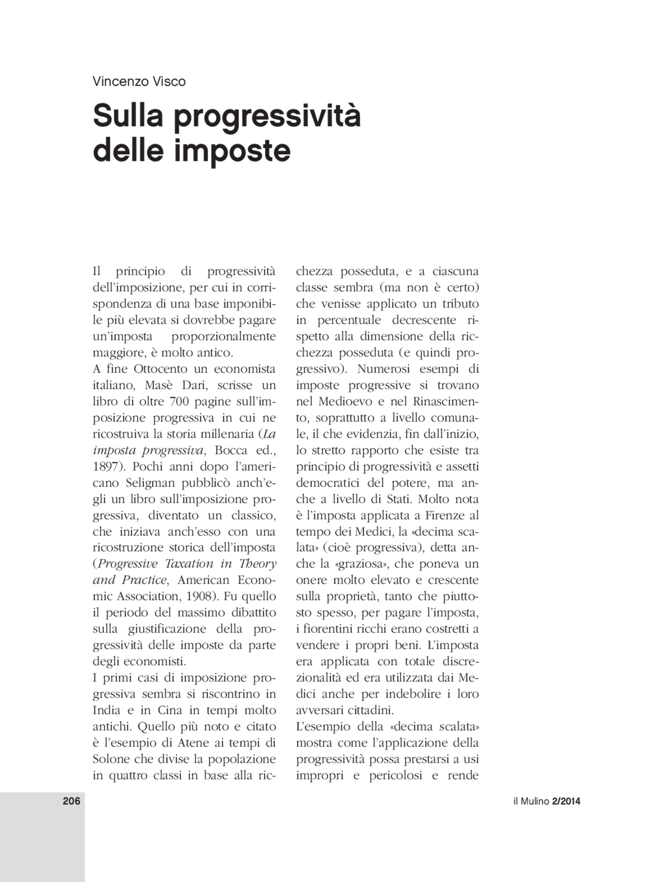 Sulla Progressività Delle Imposte Docsity