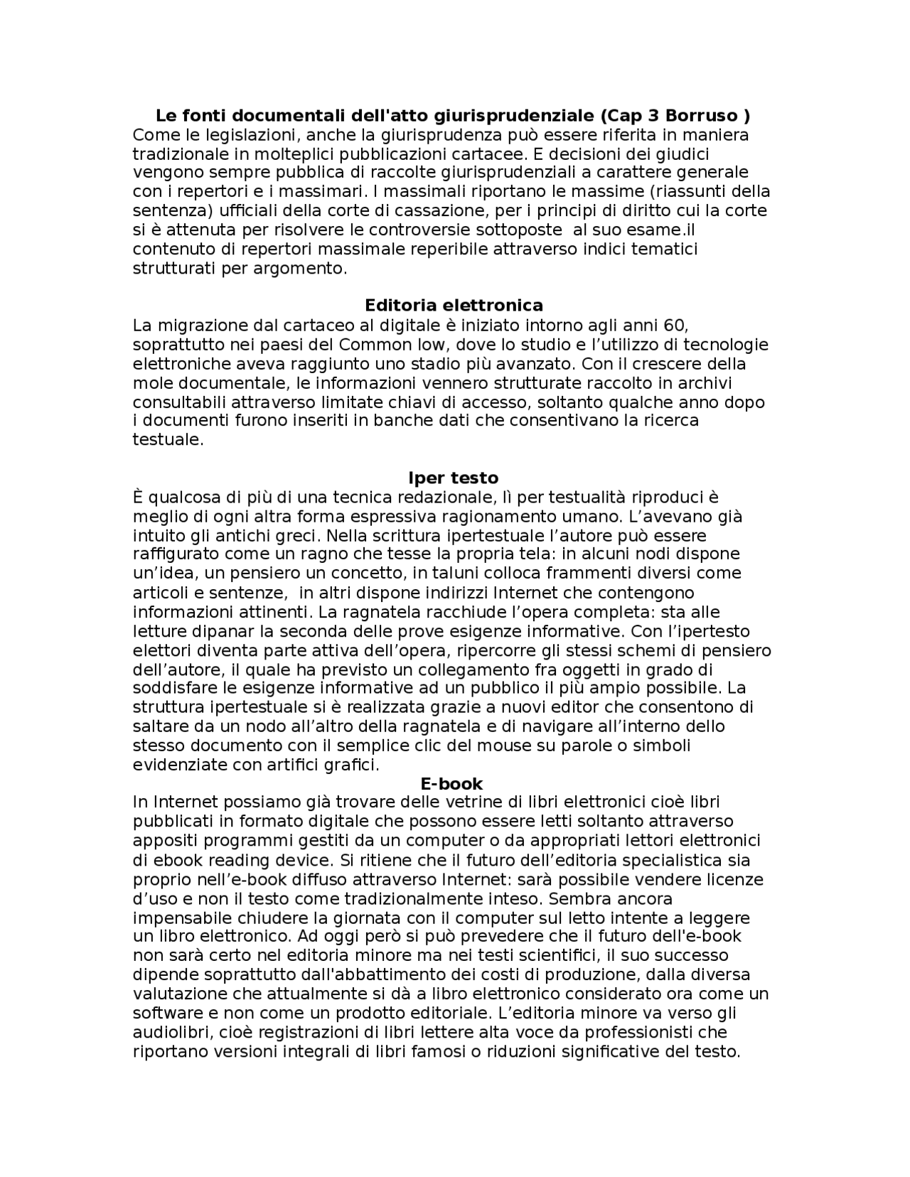 Metodologia Ed Informatica Giuridica Docsity