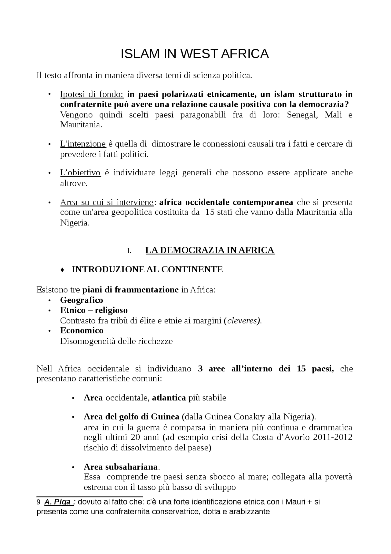 Islam in west africa - Docsity