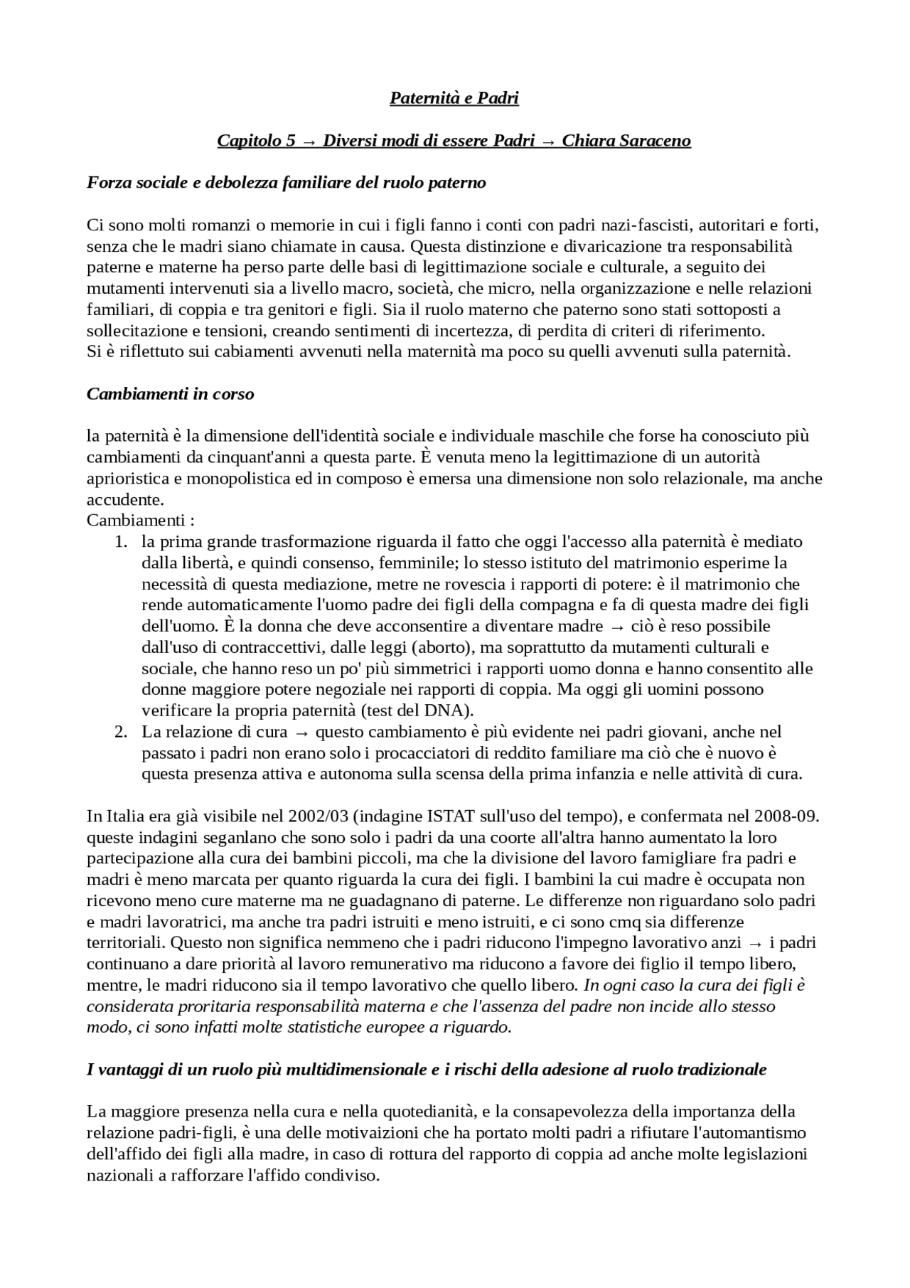Paternità E Padri Docsity