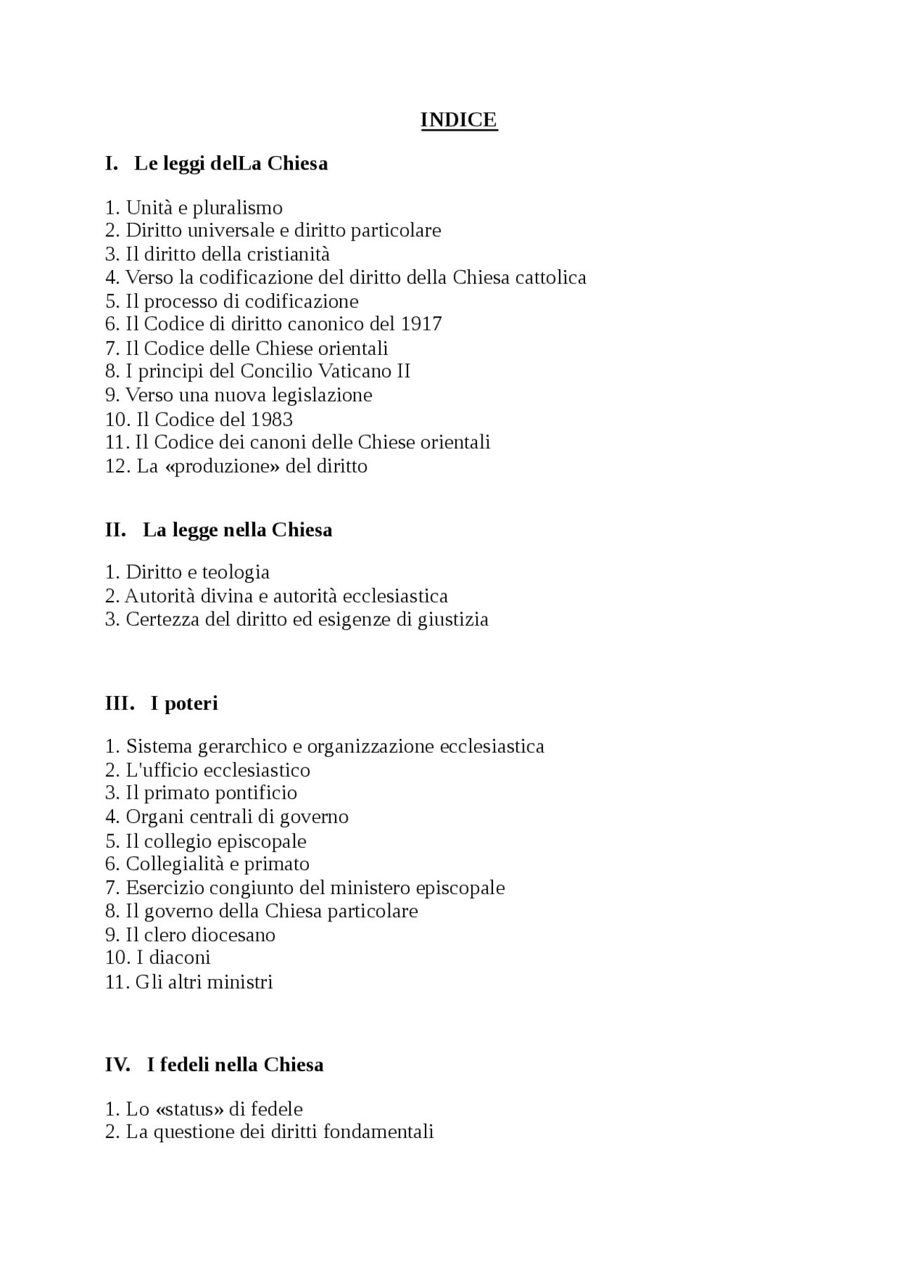 Le Basi Del Diritto Canonico Docsity