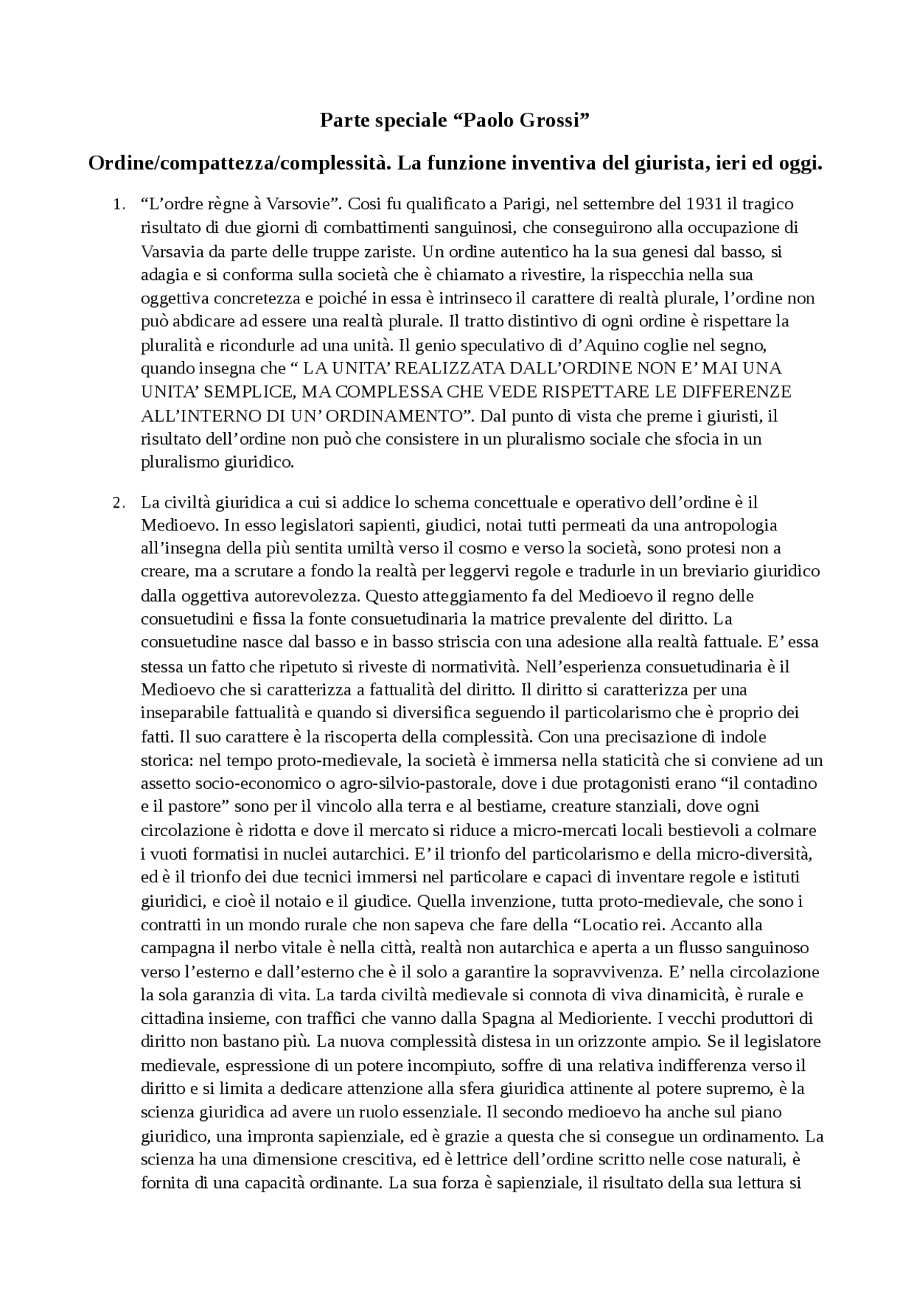 Parte Speciale P Gorssi Docsity